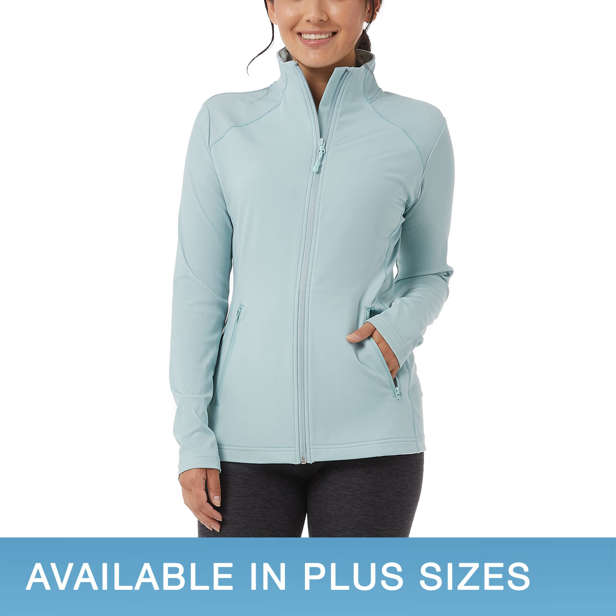 32 Degrees Ladies' Active Full Zip, Blue, X-Small | Costco