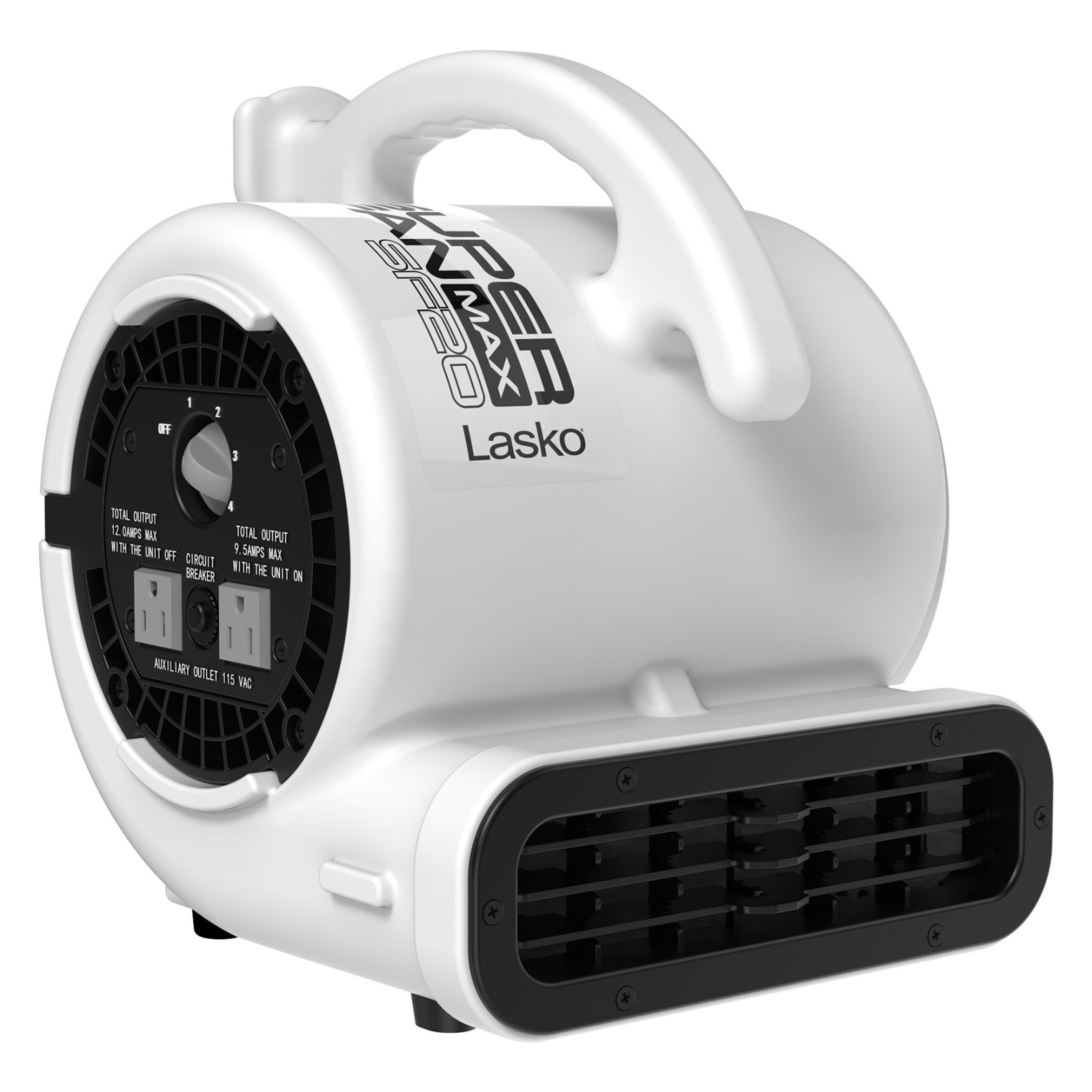 Lasko Super Fan MAX, 4-Speed Multi-Purpose Compact Air Mover, Blower ...