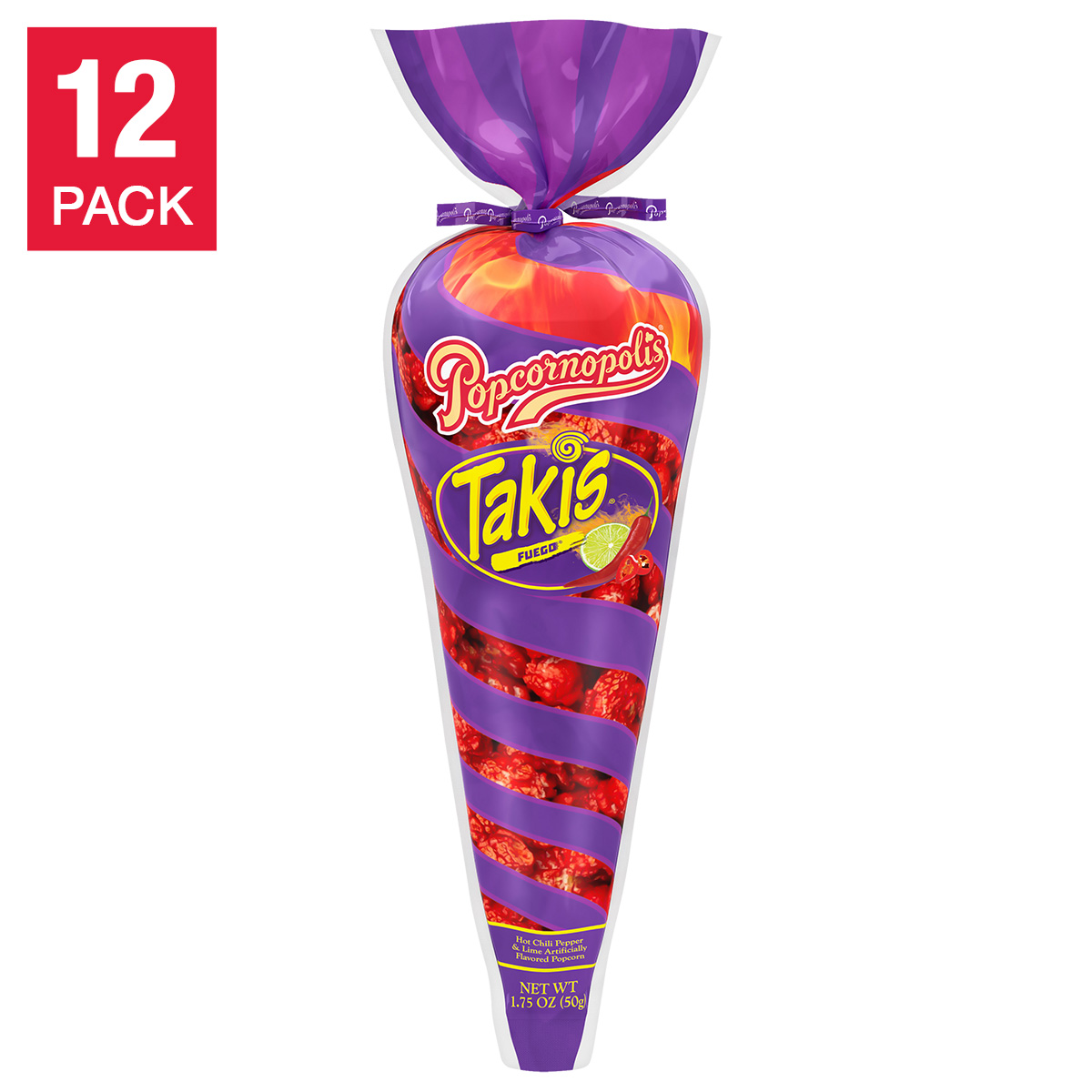 Popcornopolis Takis Popcorn Cones, 1.75 oz, 12-count | Costco
