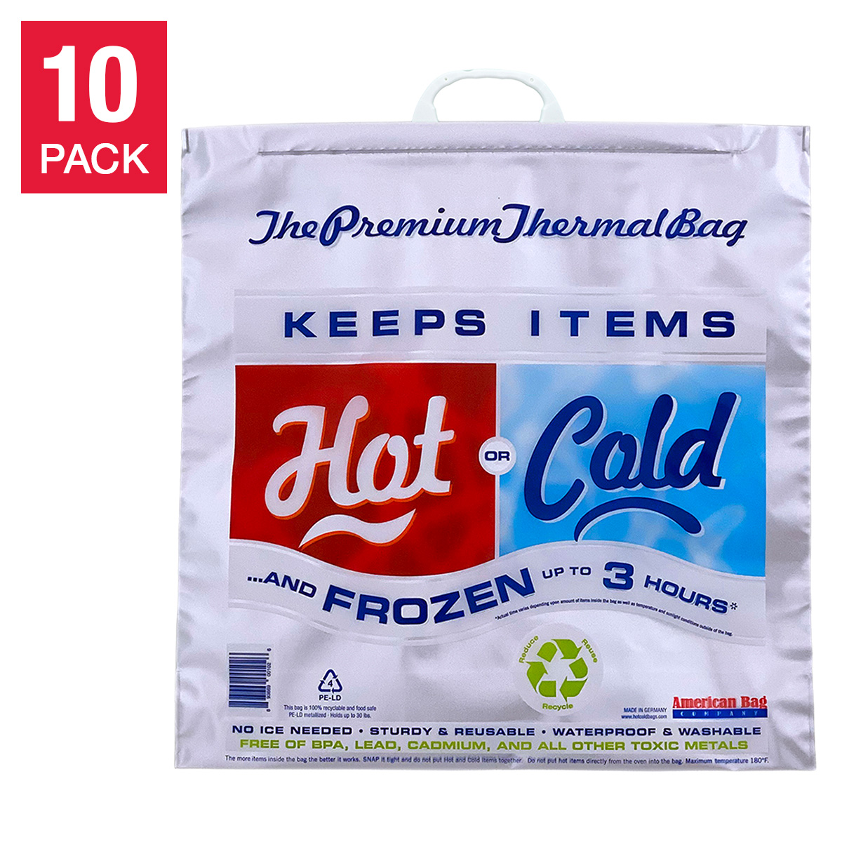 American Bag Hot Cold Thermal Bags, 10-count | Costco
