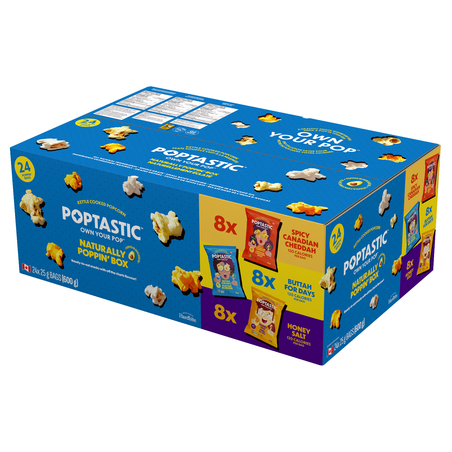 Poptastic Kettle Cooked Popcorn, 24 × 25 g | Costco