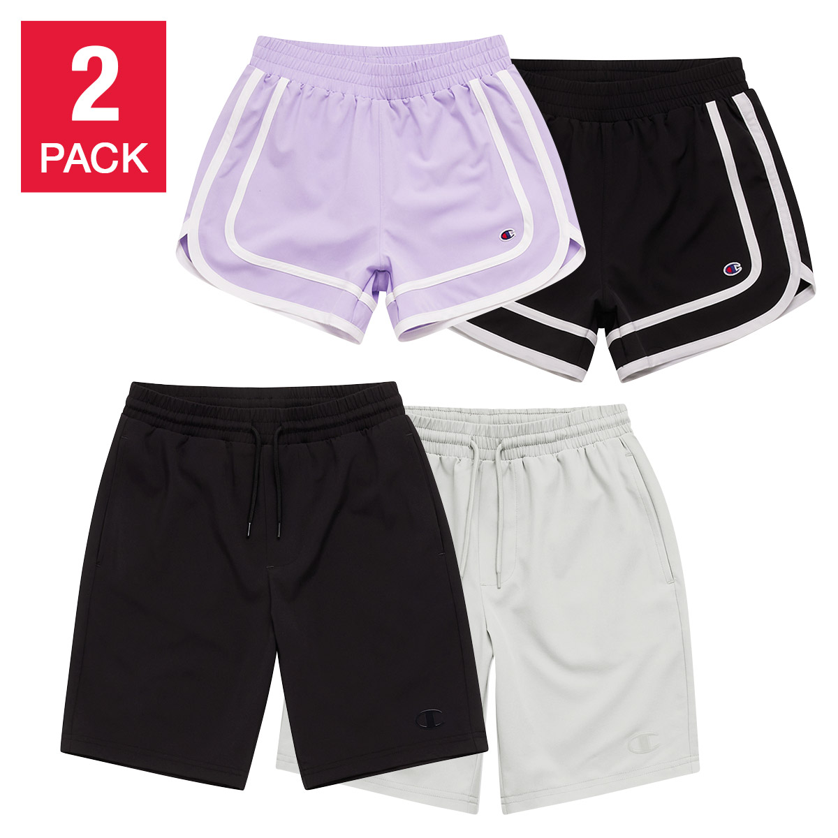 Champion Youth 2-pack Shorts | Costco