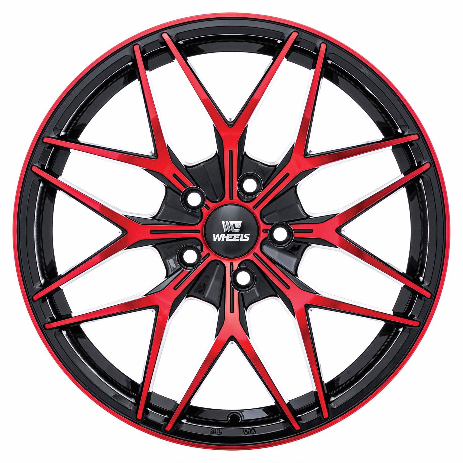 C-WHEELS - APOLLO - 18X8 - 5X114.3 - GLOSS BLACK MACHINED RED | Costco