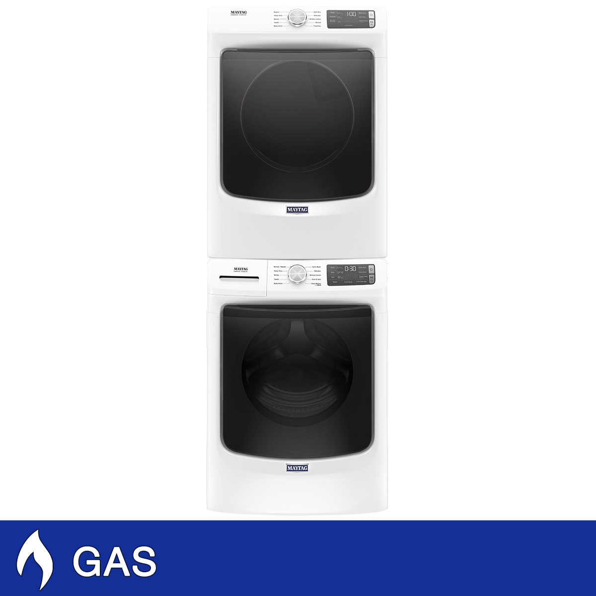 Maytag 4.5 cu. ft. Front Load Washer and 7.3 cu. ft. GAS Dryer with ...