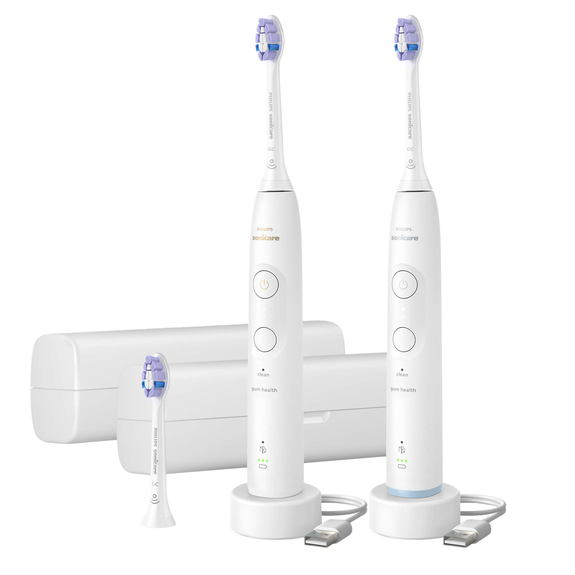 Philips Sonicare Advanced Clean Rechargeable Electric Toothbrush, 2 ...