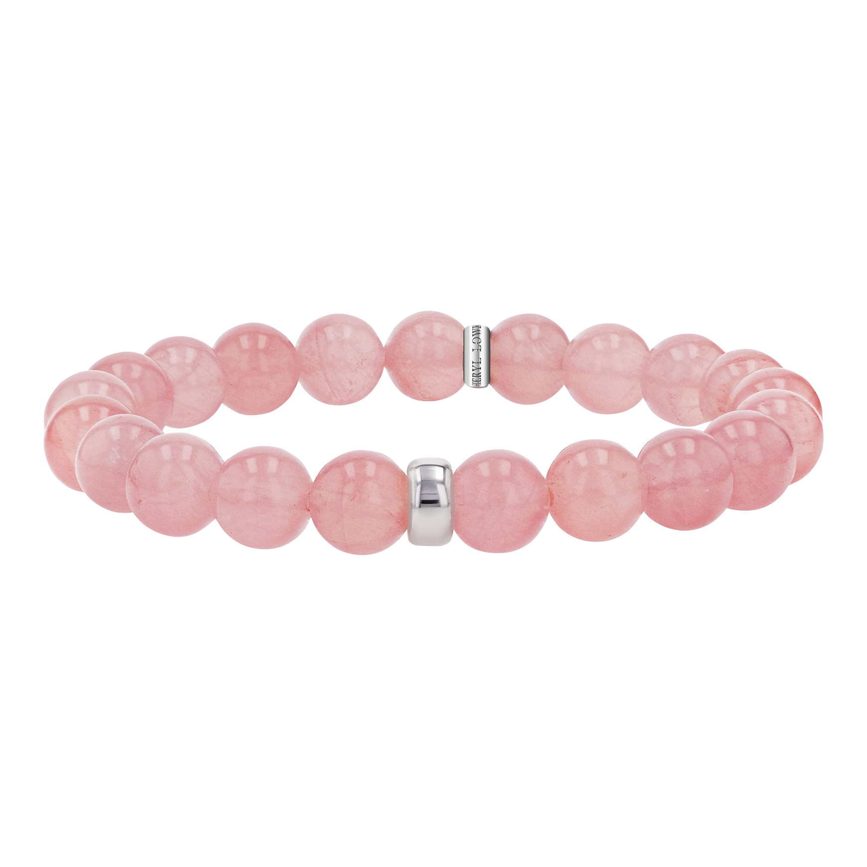 Sheryl Lowe Rose Quartz Bracelet with Smooth Rondelle Accent Bead | Costco