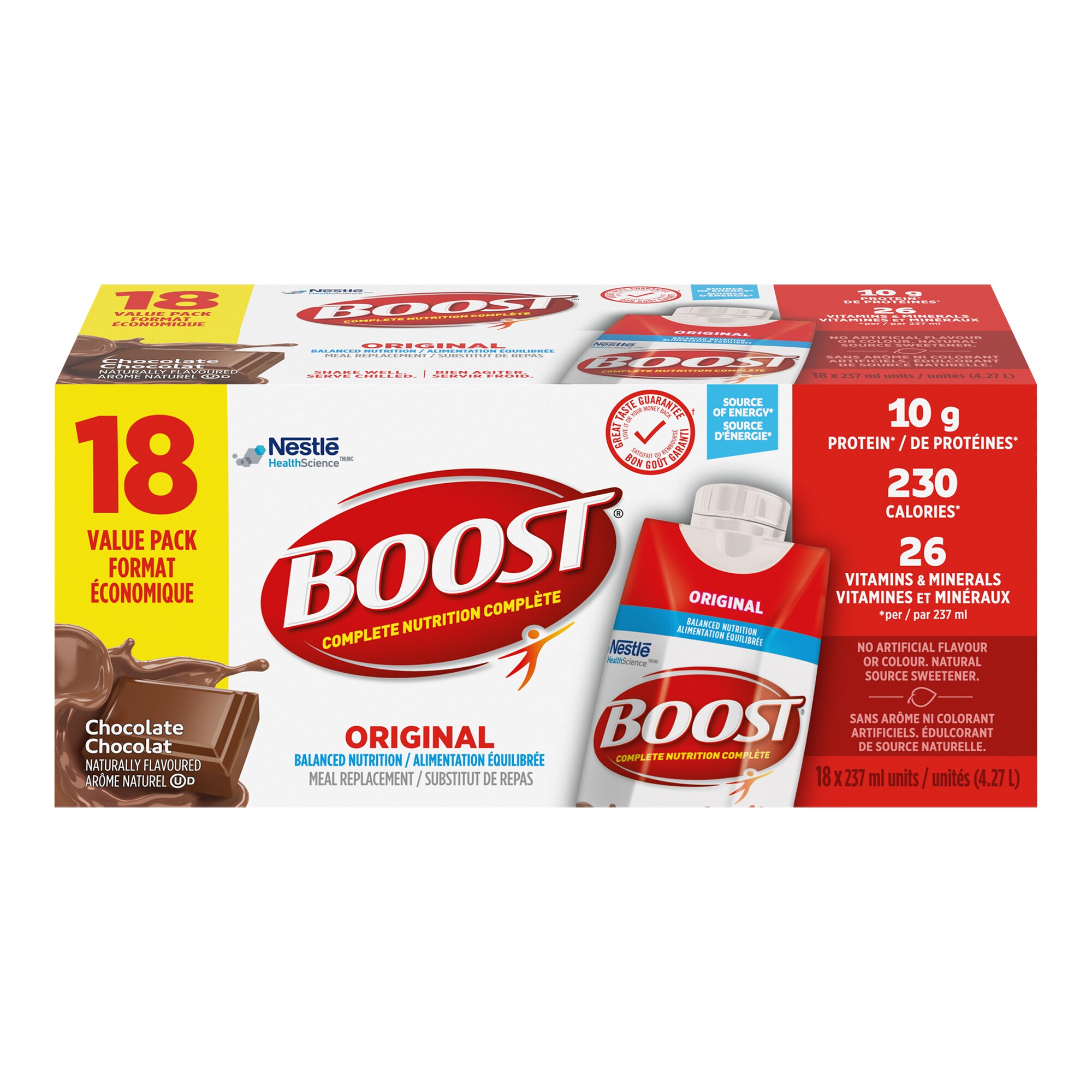 BOOST Original Chocolate, 18 x 237 mL | Costco