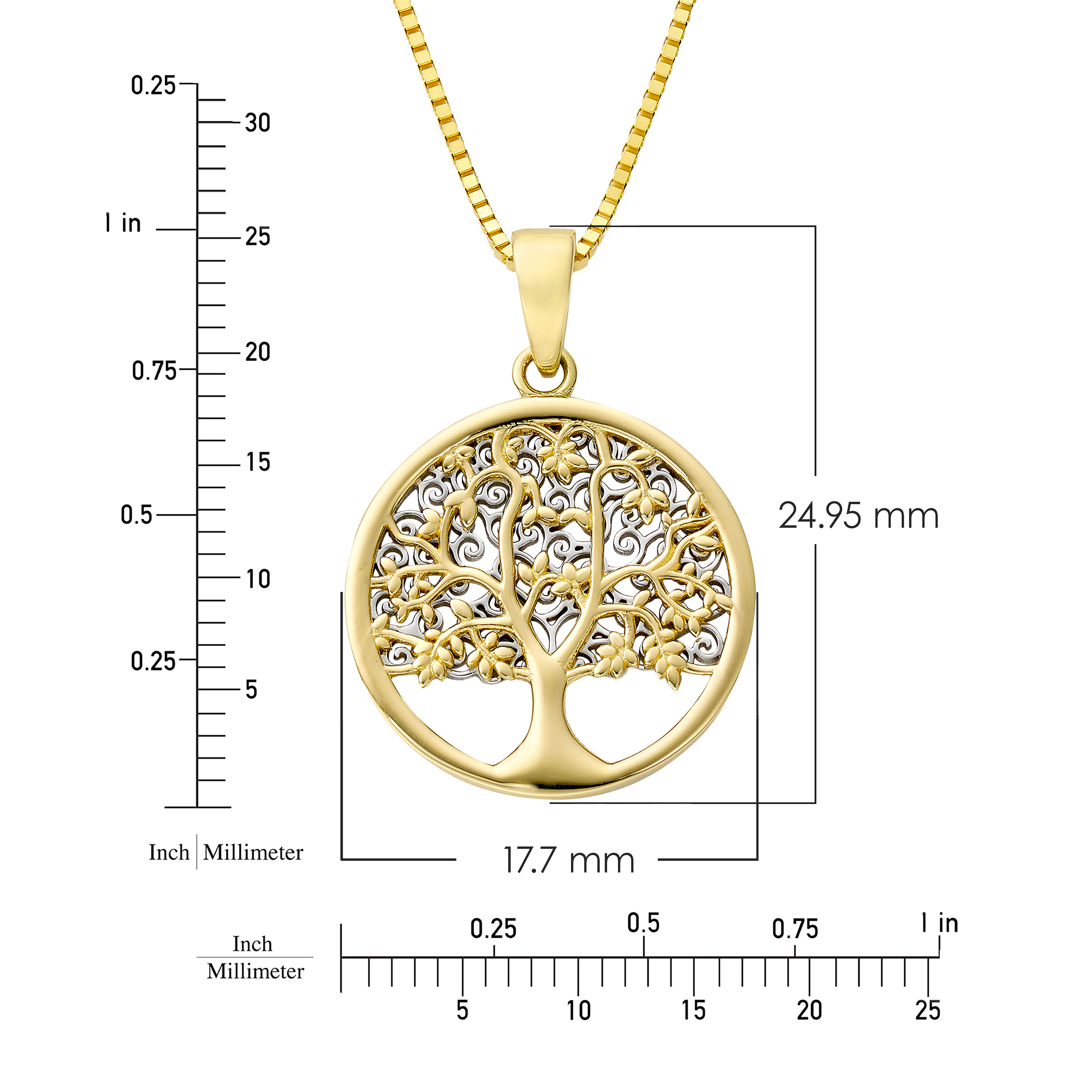 14kt Two-Toned Tree of Life Pendant | Costco