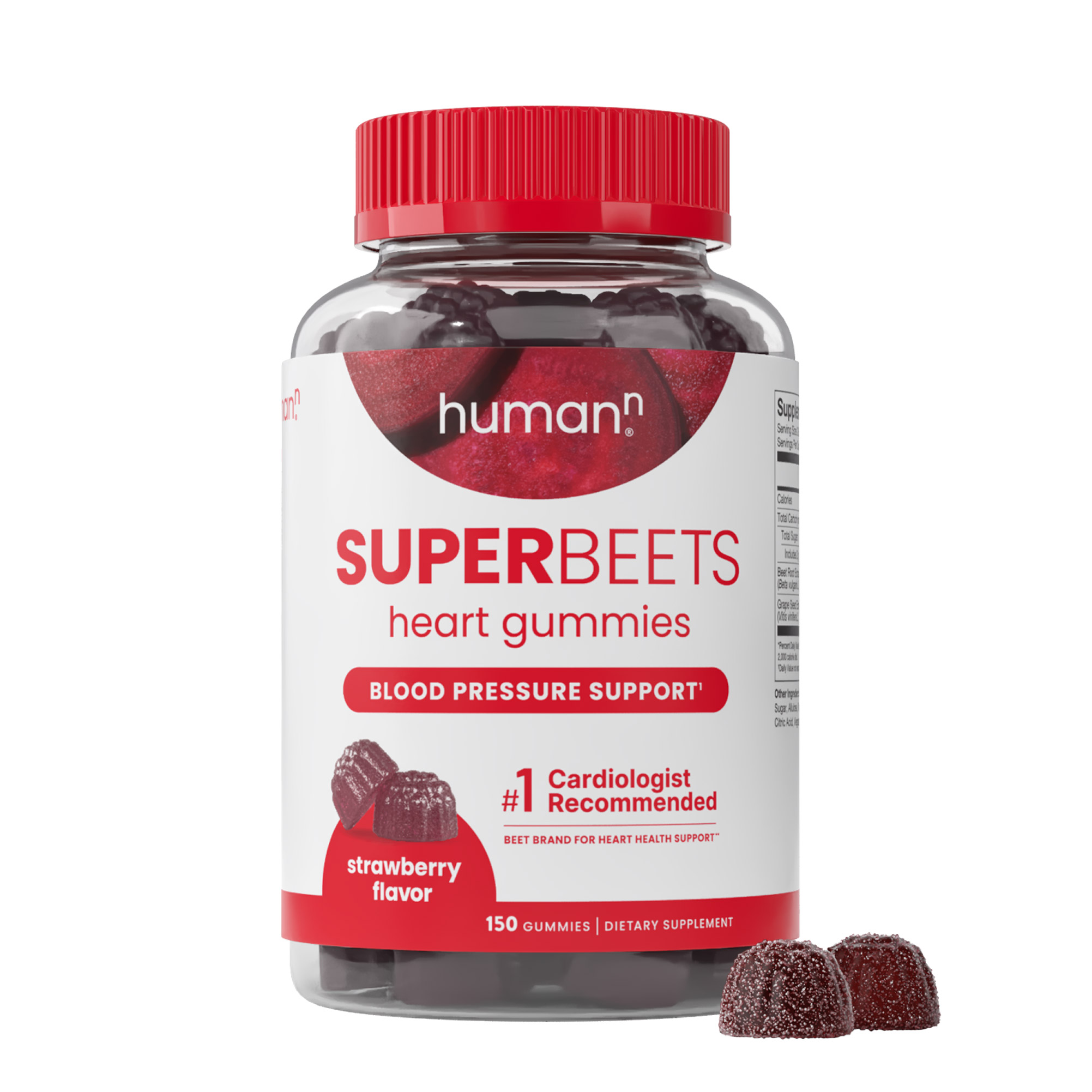 SuperBeets Heart Gummies, Strawberry, 150ct | Costco