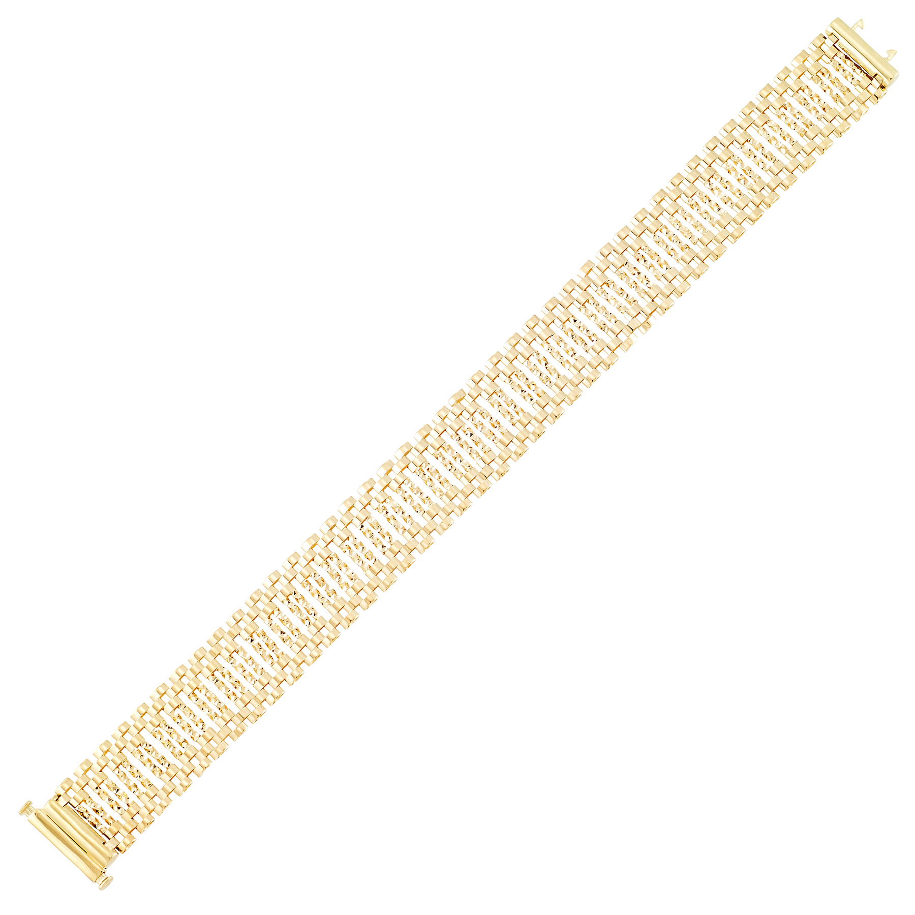 Diamond Cut Bar Bracelet in 18-kt Yellow Gold | Costco