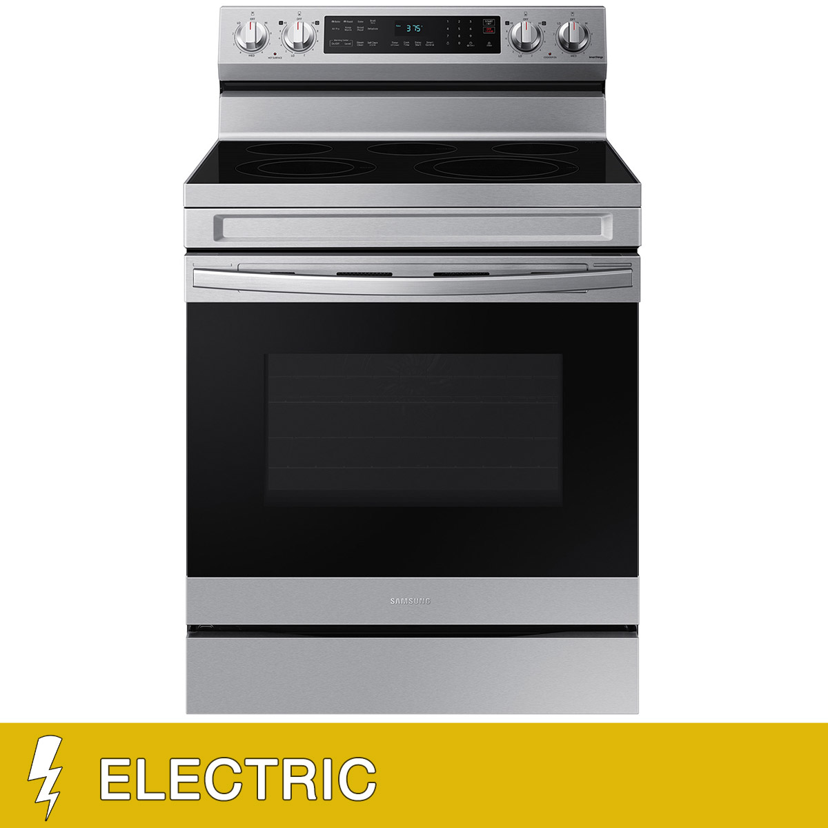 Samsung 6.3 cu. ft. Smart Freestanding ELECTRIC Range with No-Preheat ...