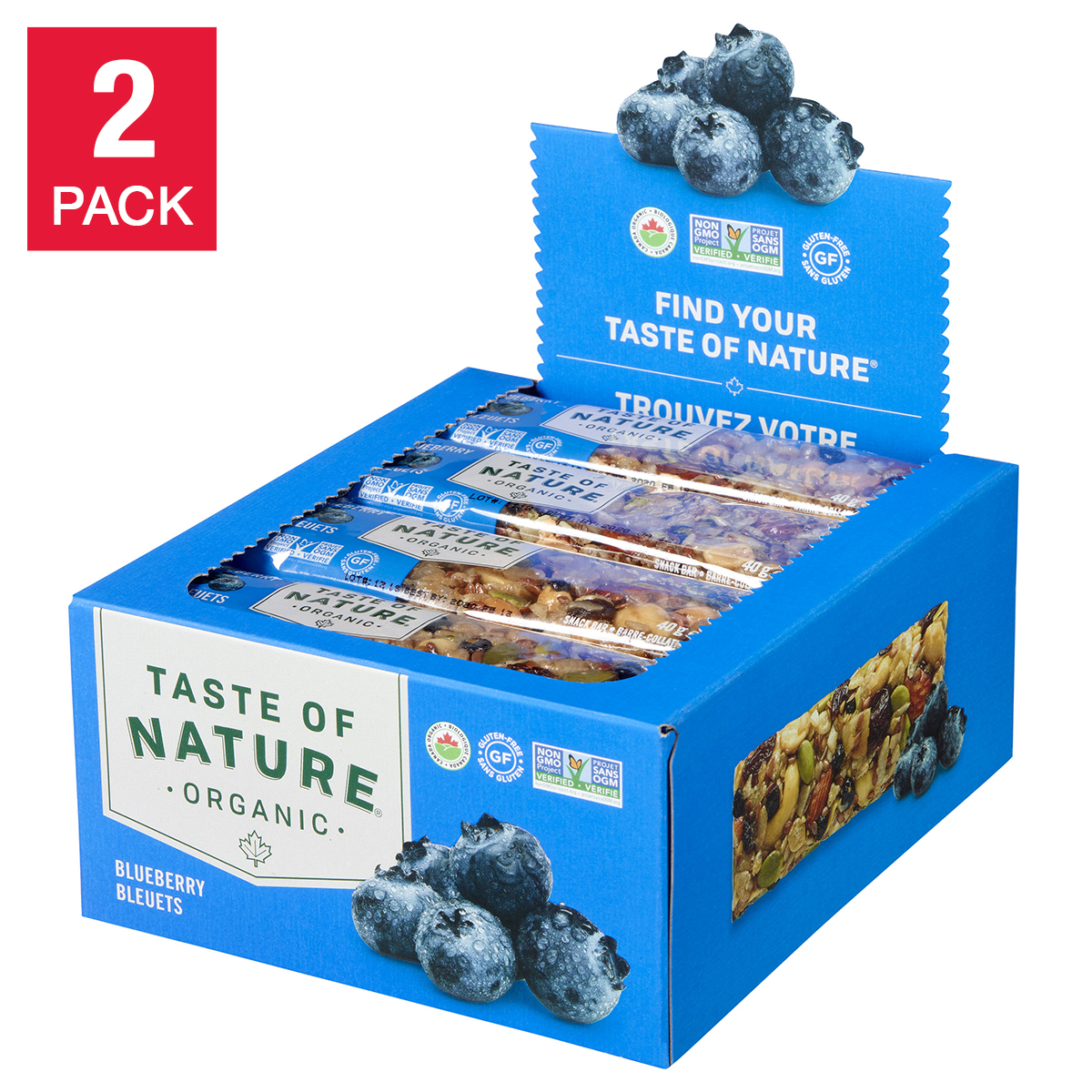 Taste of Nature Snack Bars, 32 × 40 g | Costco