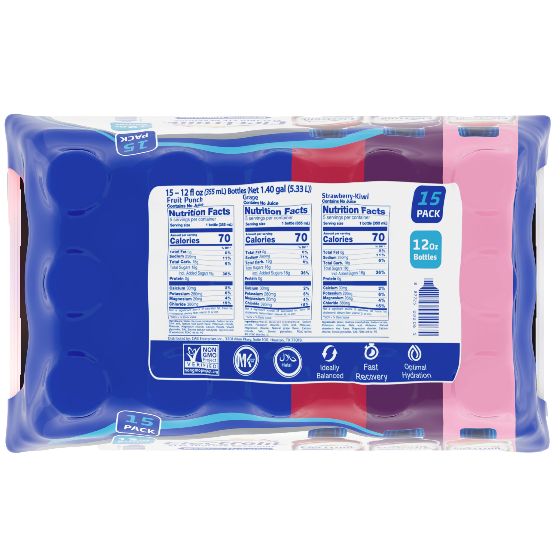 Electrolit Electrolyte Beverage, Premium Hydration, Variety Pack, 12 fl ...
