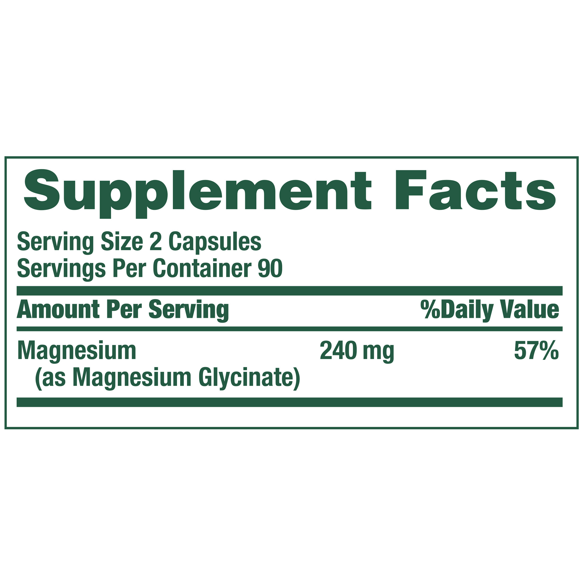Nature's Bounty High Absorption Magnesium Glycinate, 240 mg, 180 ct ...