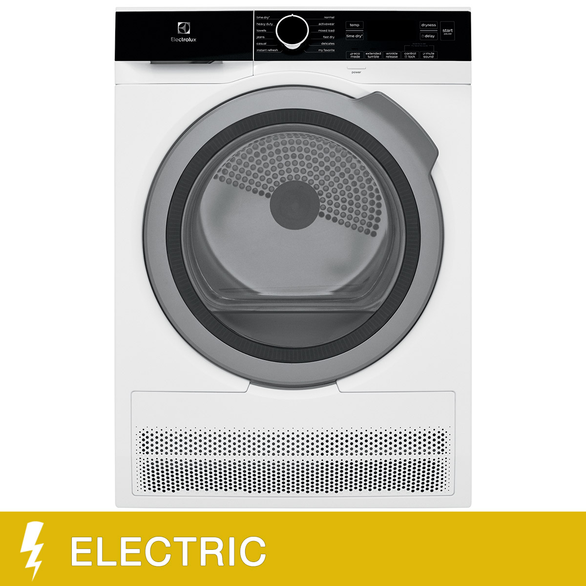 Electrolux 24 in. 4.0 cu. ft. White Front Load Dryer with IQ-Touch ...