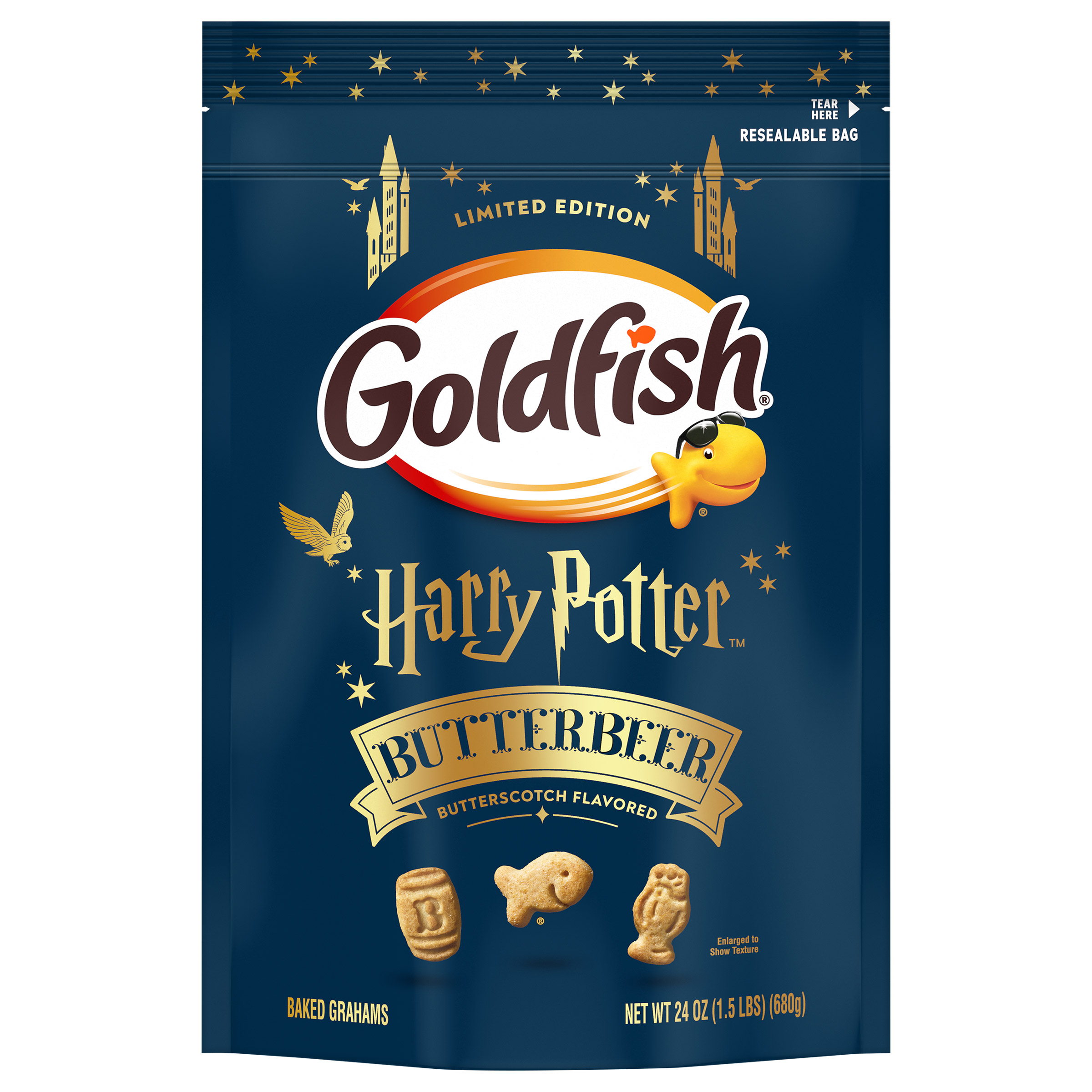 Goldfish Harry Potter Butterbeer Baked Graham Crackers, 24 oz | Costco