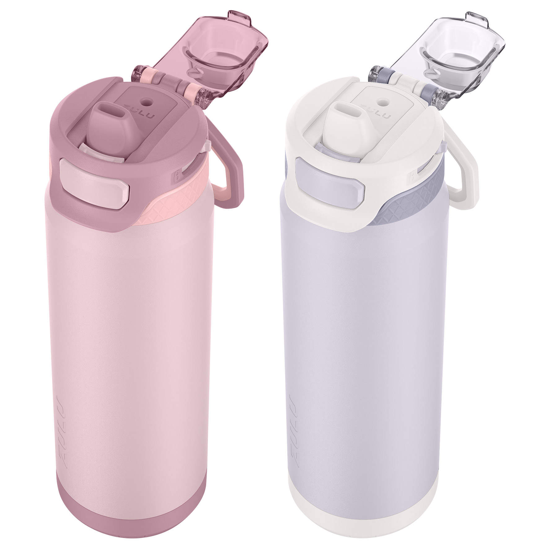 ZULU Powerfill Pro 24 oz. Stainless Steel Water Bottle, 2-pack | Costco