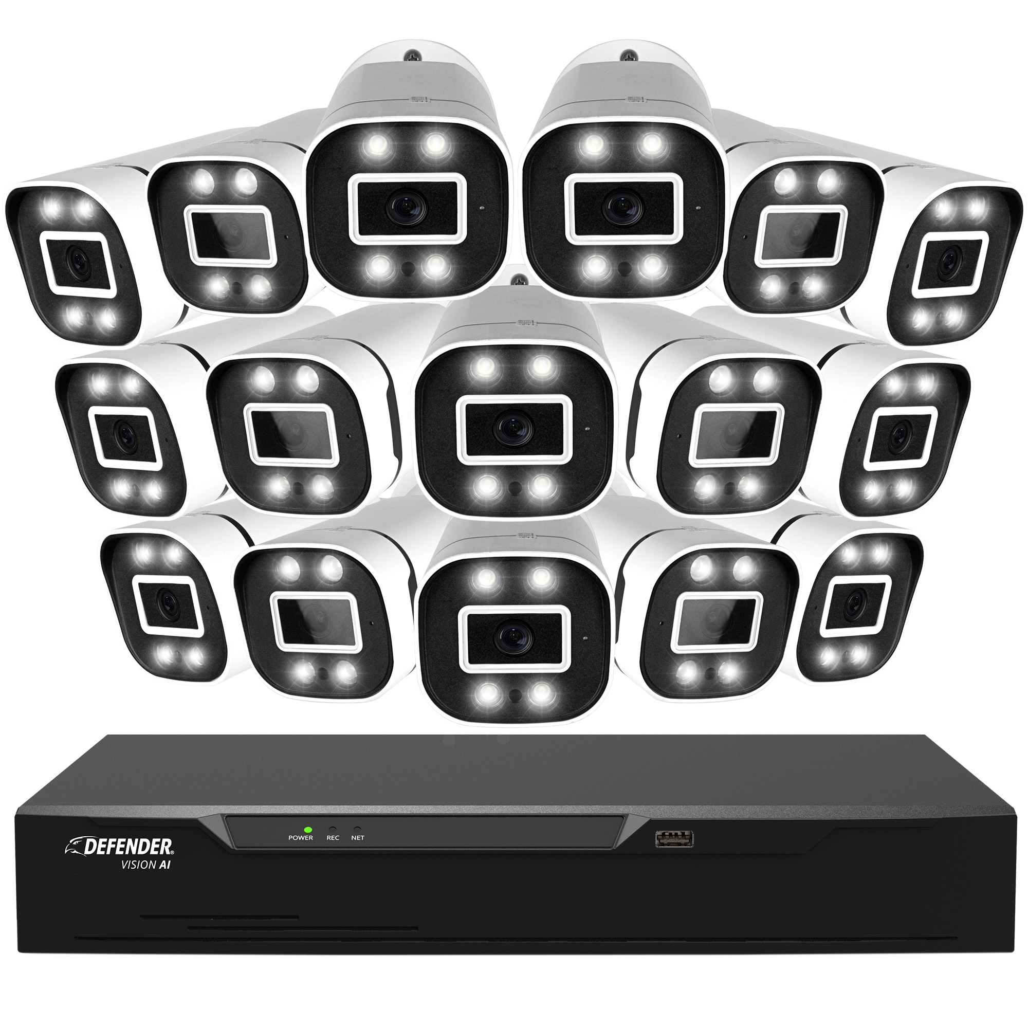 Defender 4K Vision AI Smart DVR Security System with 16 Deterrence ...