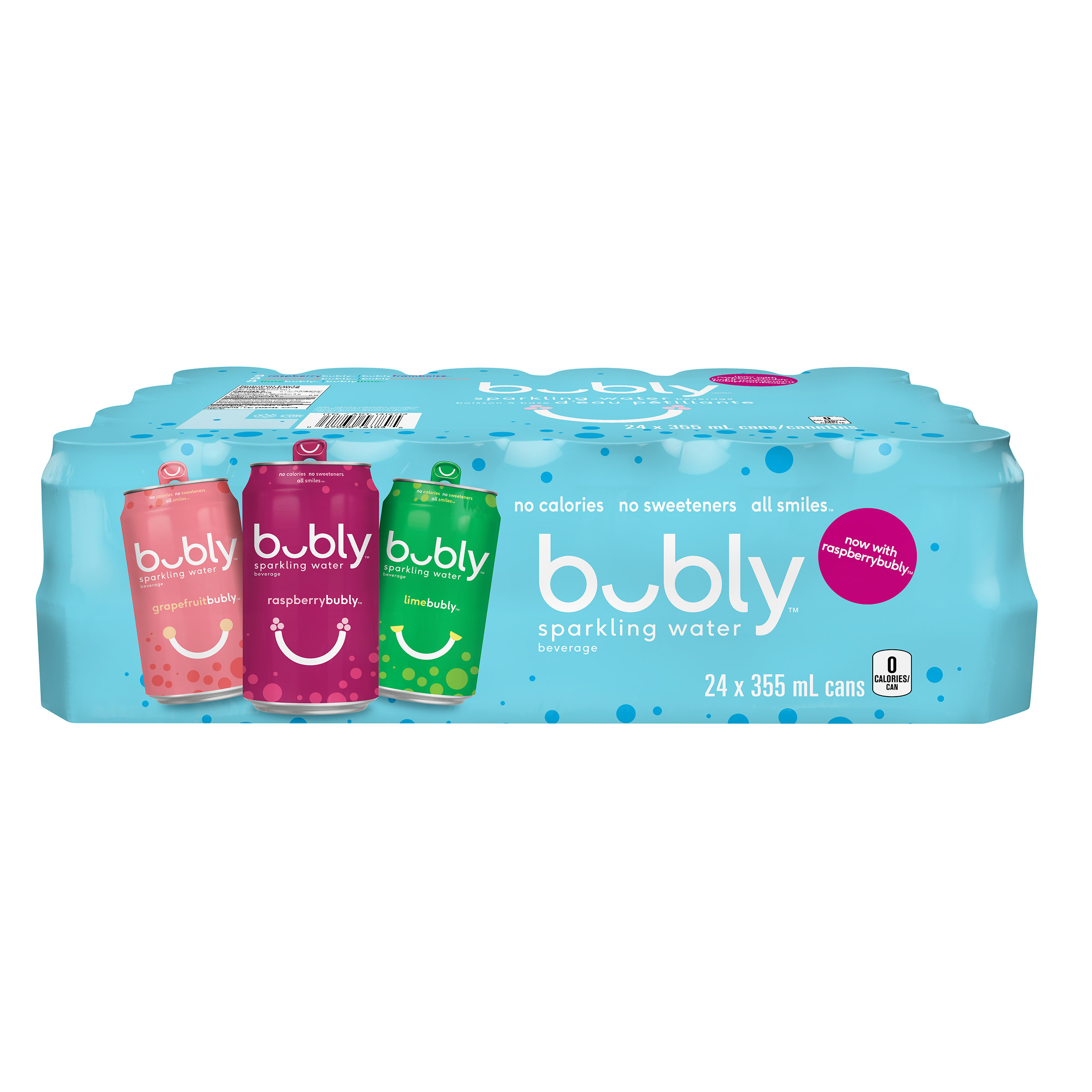 Bubly Sparkling Water Variety 355 mL 24-pack | Costco