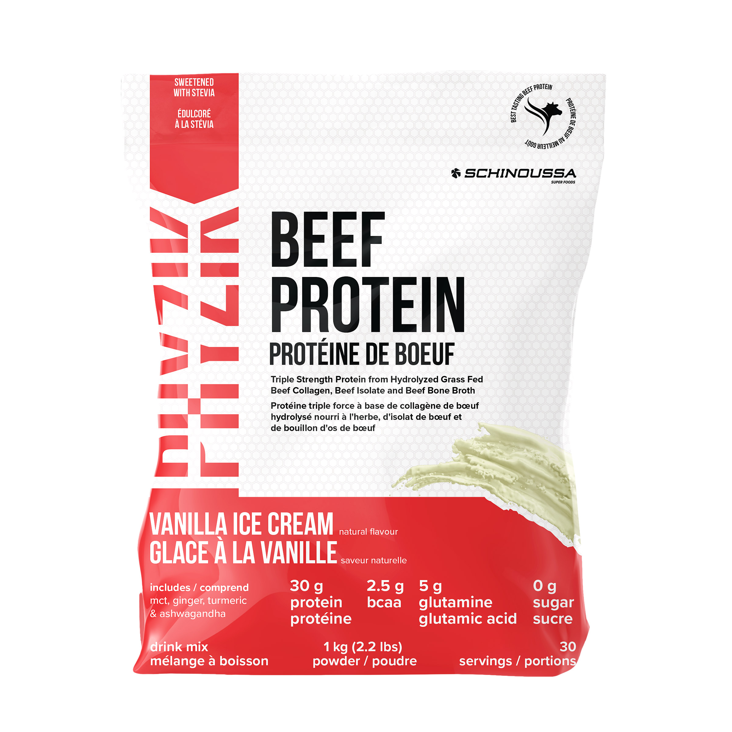 Schinoussa Beef Protein Powder, Vanilla Ice Cream, 1kg | Costco