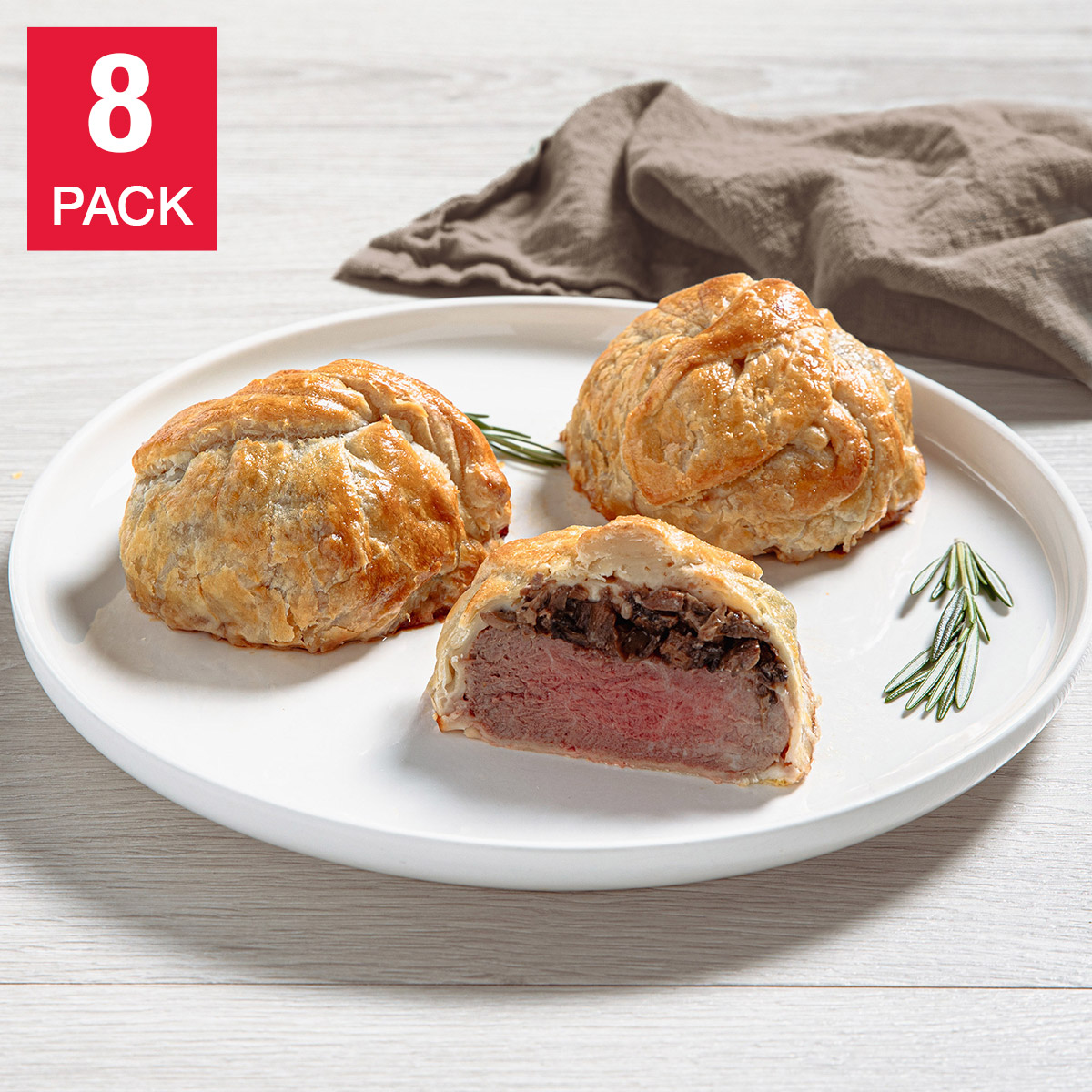 Rastelli's Filet Mignon Beef Wellington 8/8 Oz Portions, 8 Total Count ...