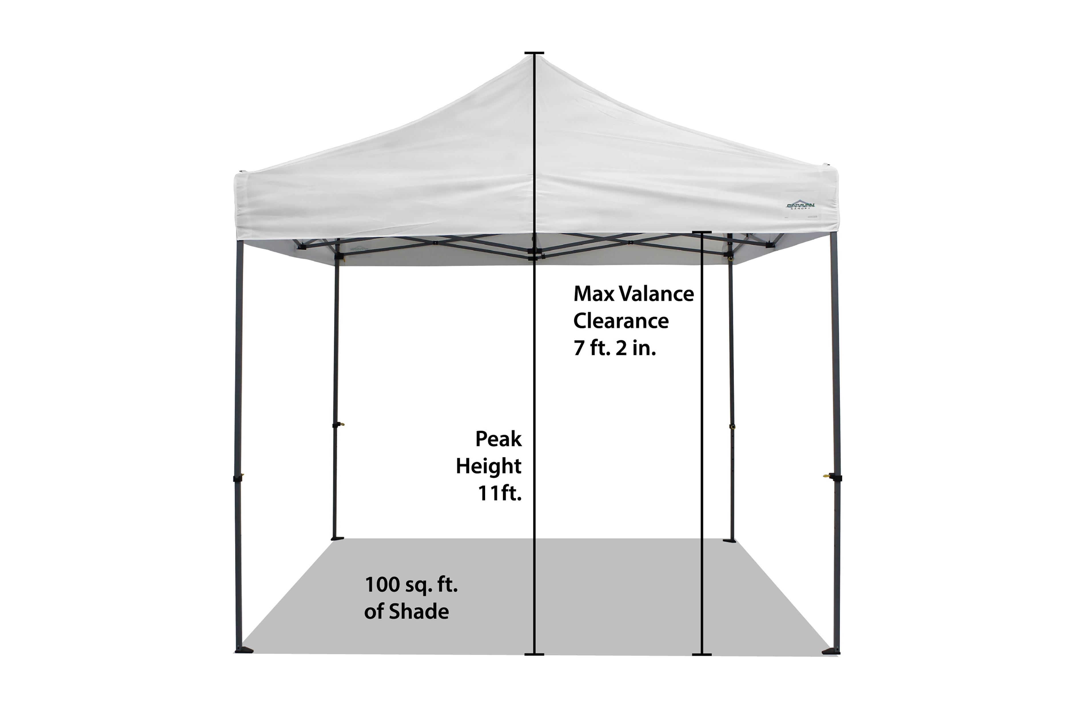 Caravan Canopy Hybrid-X Instant Canopy Kit, 10' x 10', White | Costco