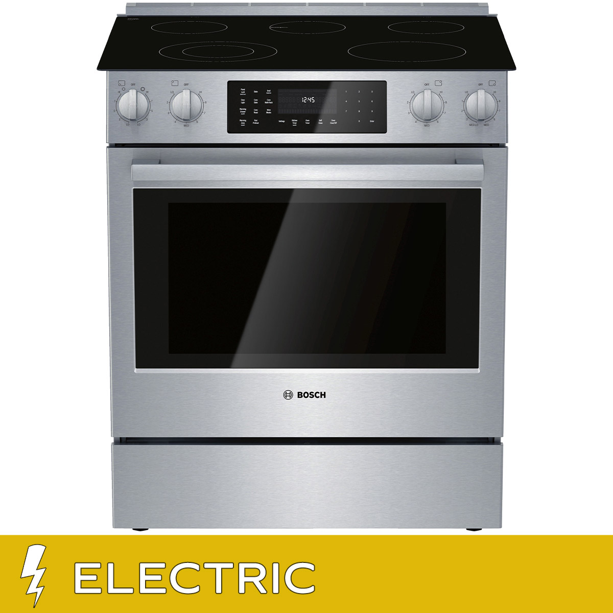 Bosch 800 Series 30in 4.6 cu ft. Stainless Steel Electric Drop-In Range ...