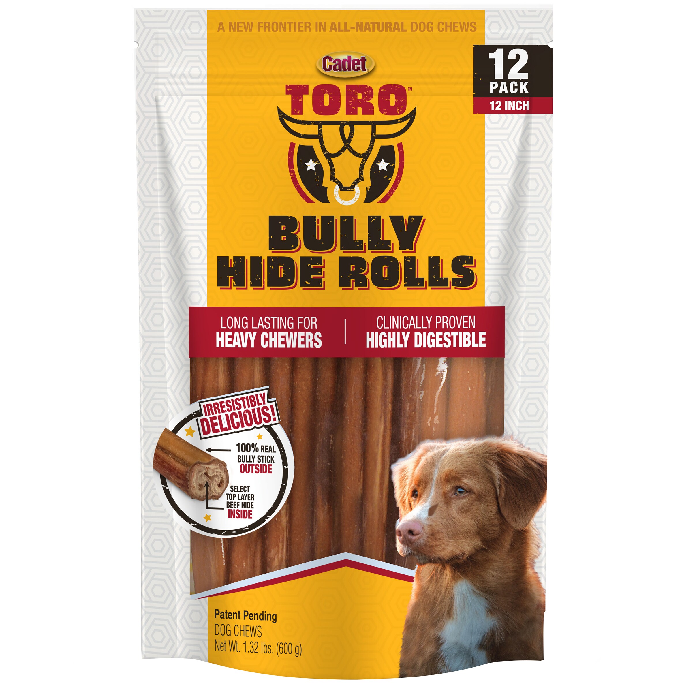 Cadet Toro Bully Hide Dog Chew Rolls, 12 ct | Costco