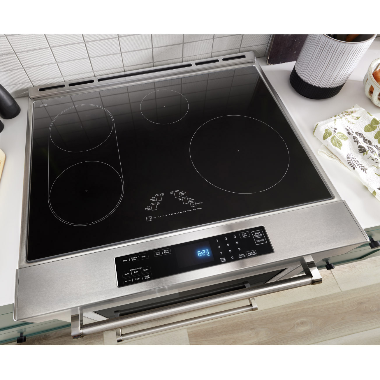 KitchenAid - Cuisinière à 4 éléments à induction en acier inoxydable de ...