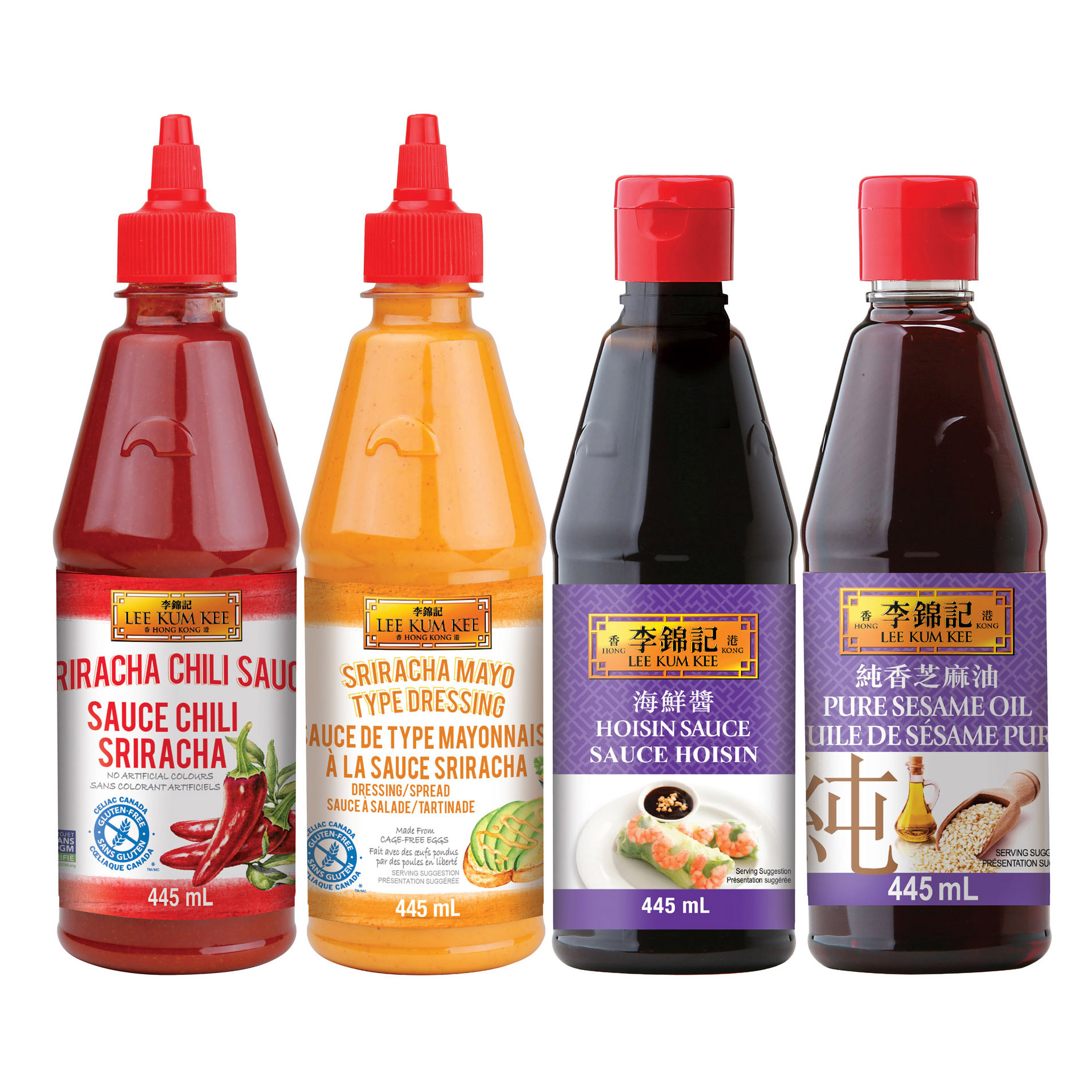 Lee Kum Kee Assorted Condiment Sauces, 4 × 445 mL | Costco