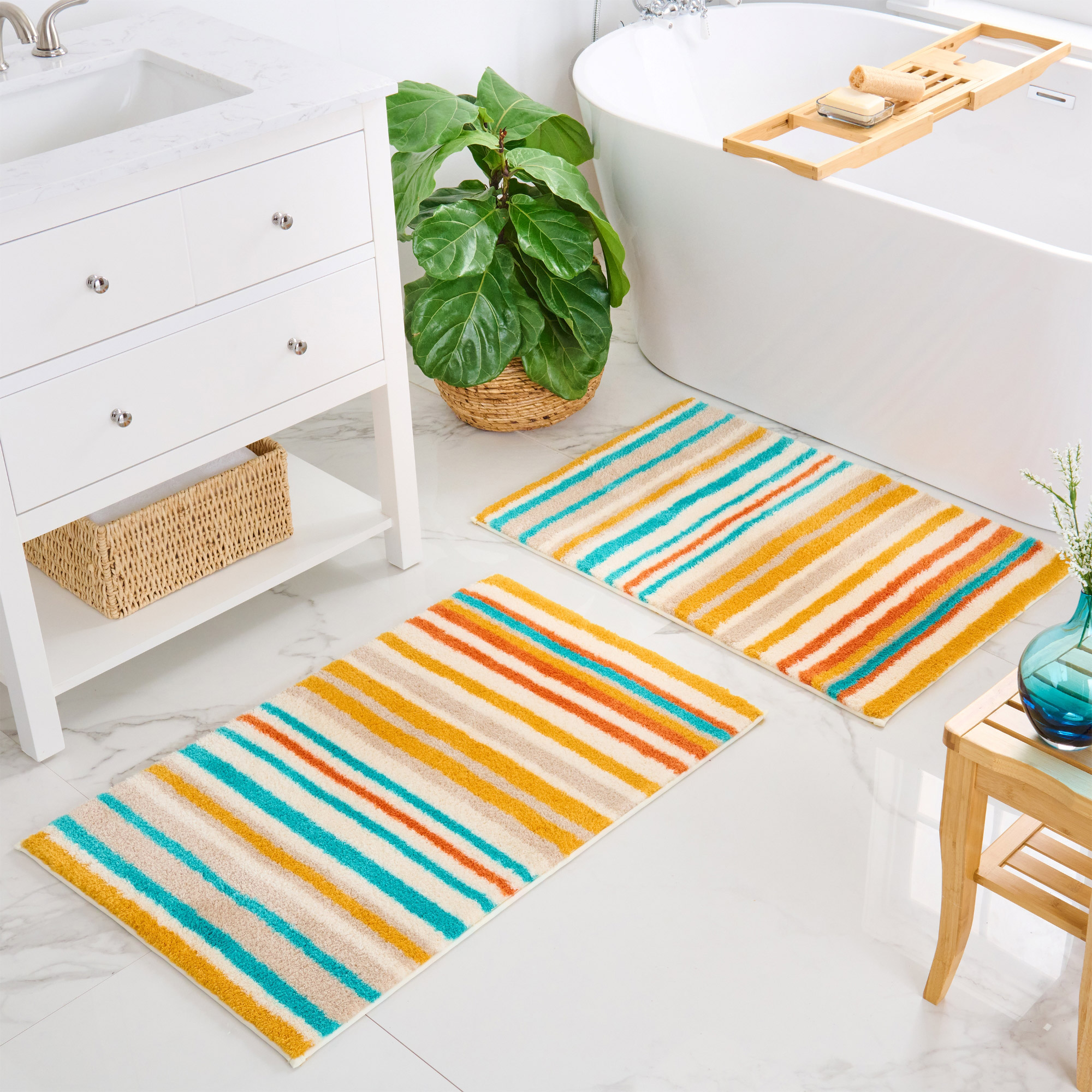 WelHome Printed Bath Rugs, 2-pack | Costco