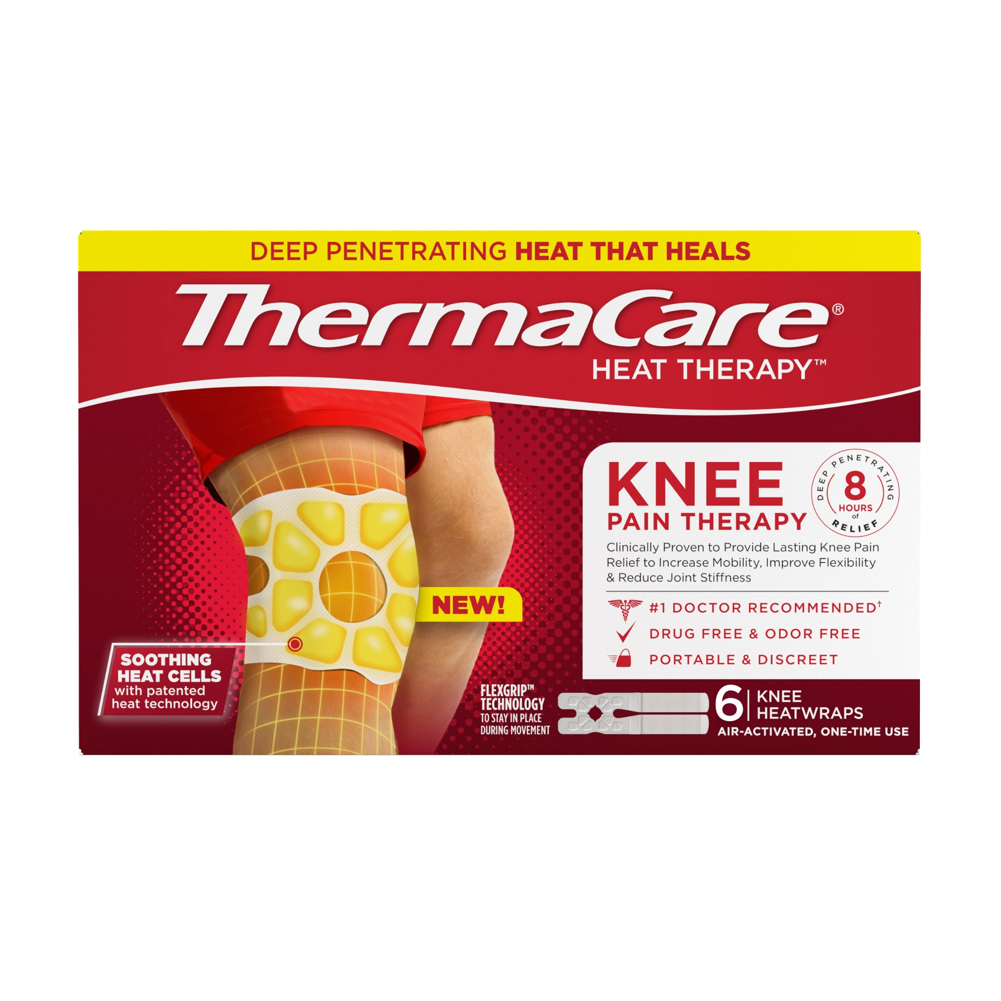 Thermacare Knee Pain Therapy, 6 HeatWraps | Costco