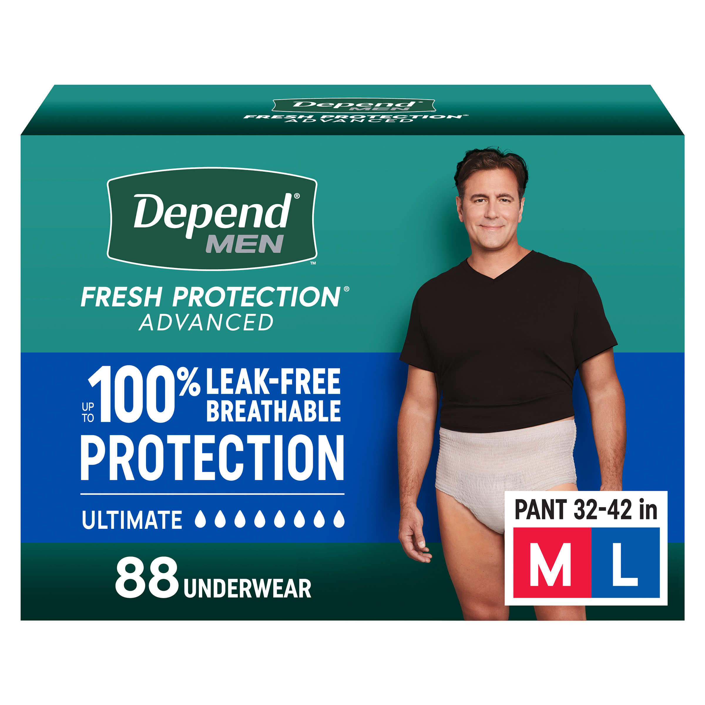 Depend Fresh Protection Advanced Incontinence Underwear for Men ...