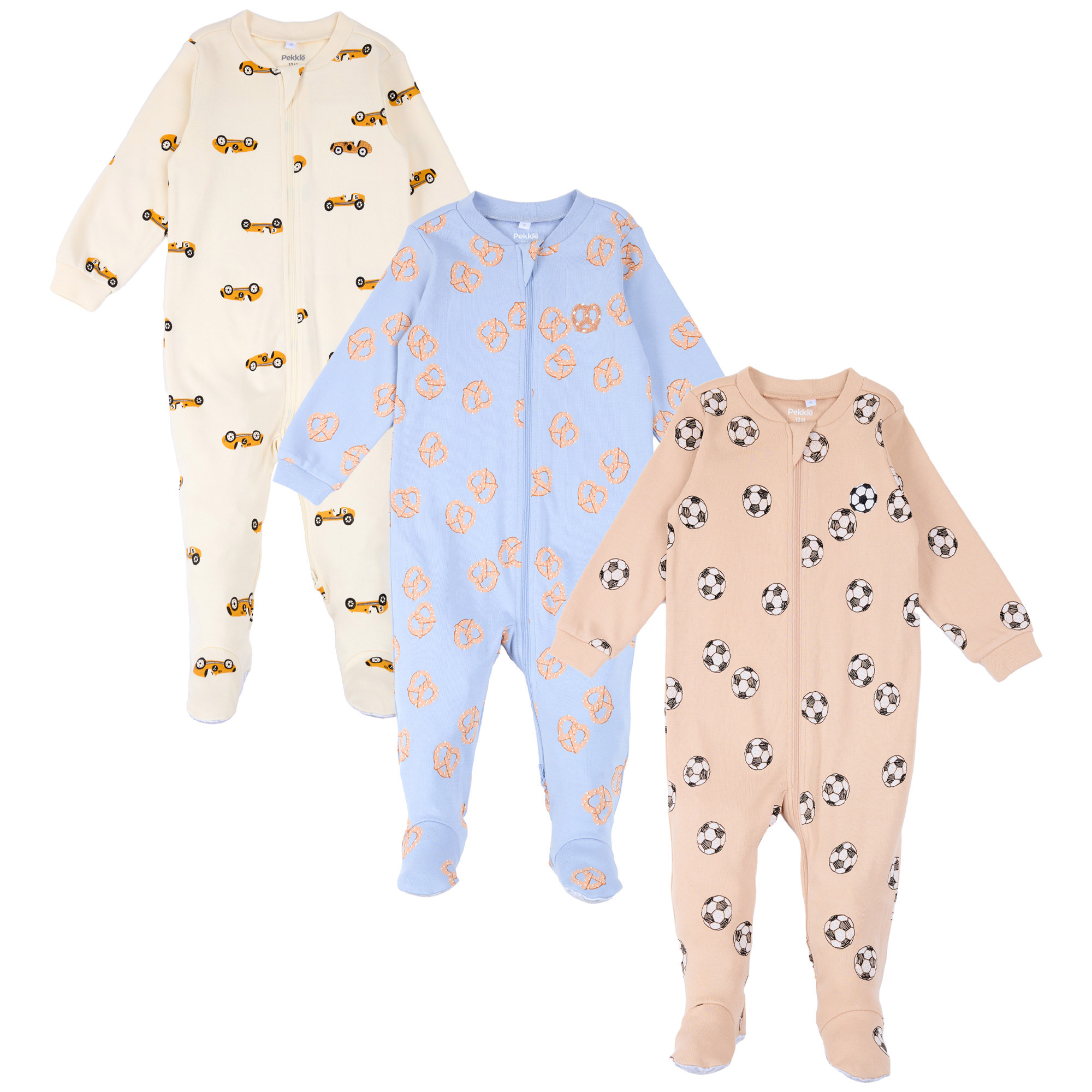 Pekkle Infant Organic Cotton Sleeper, 3-pack | Costco