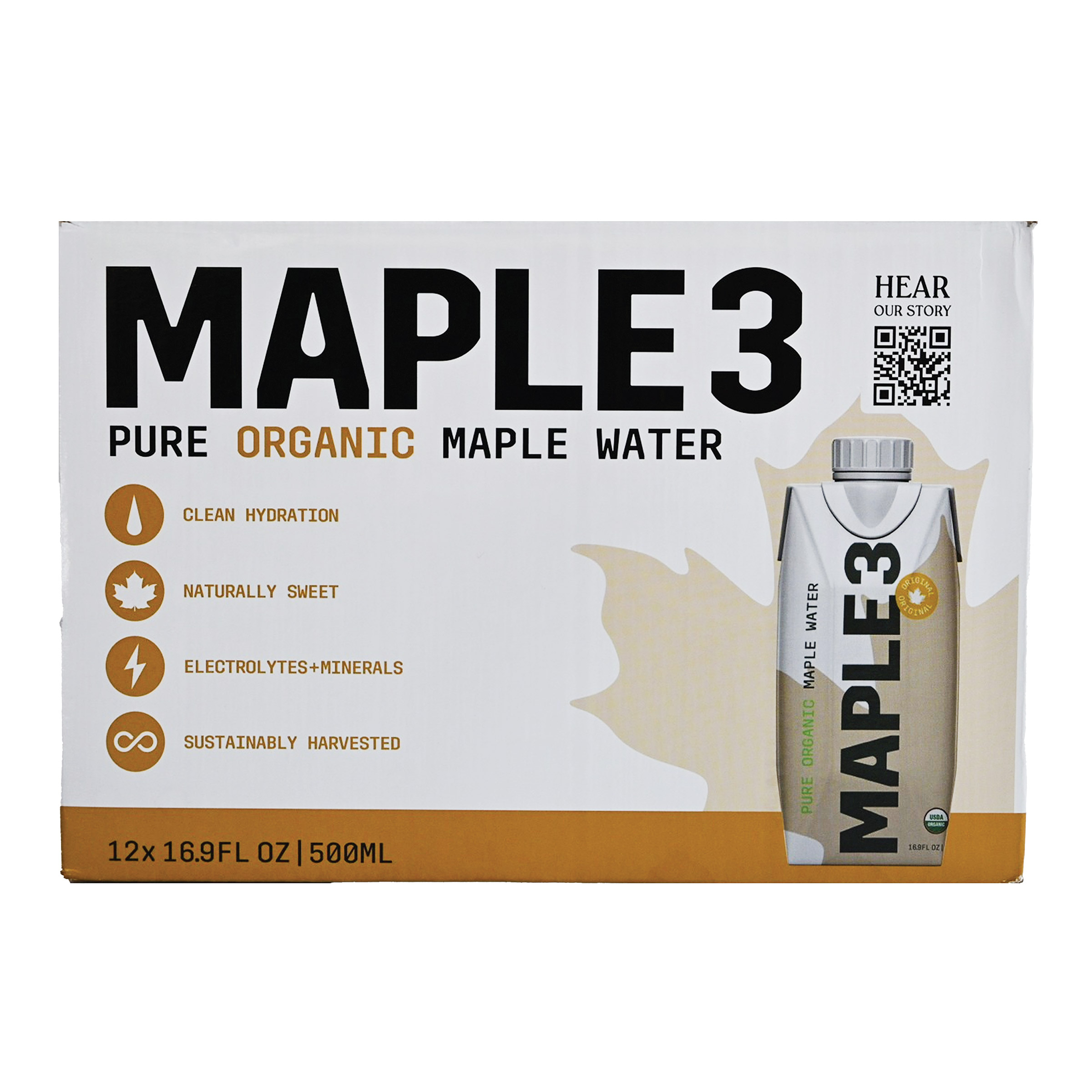 Maple 3 Pure Organic Maple Water, 16.9 fl oz, 12-count | Costco
