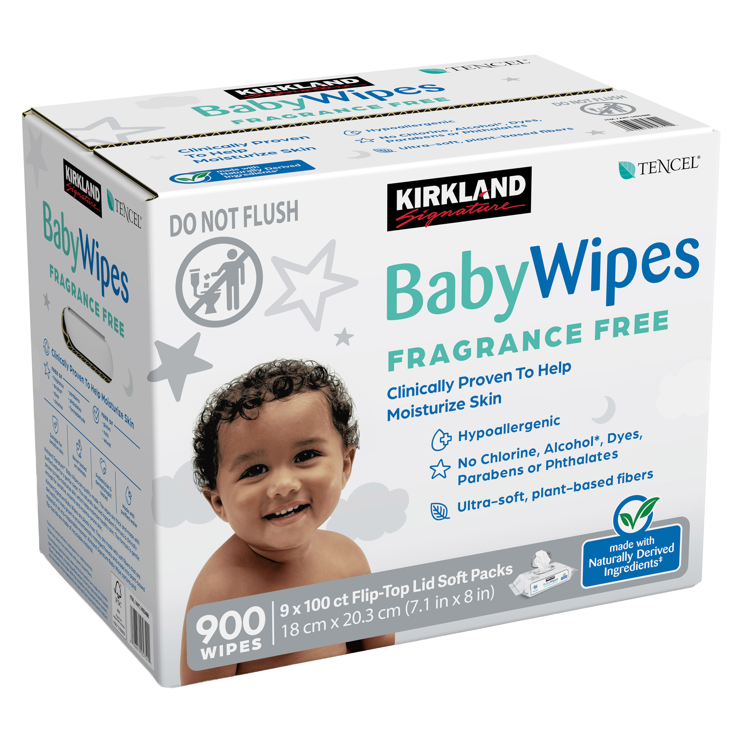 Kirkland Signature Baby Wipes Fragrance Free, 900-count | Costco