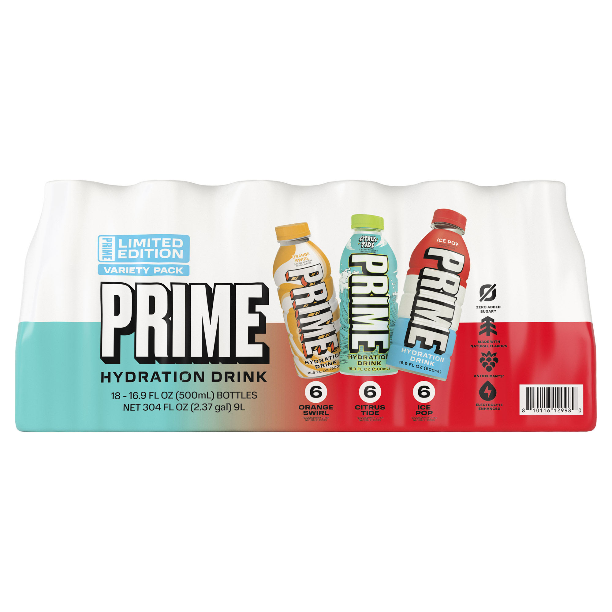 PRIME Hydration Drink, Limited Edition Variety Pack, 16.9 fl oz, 18 ...