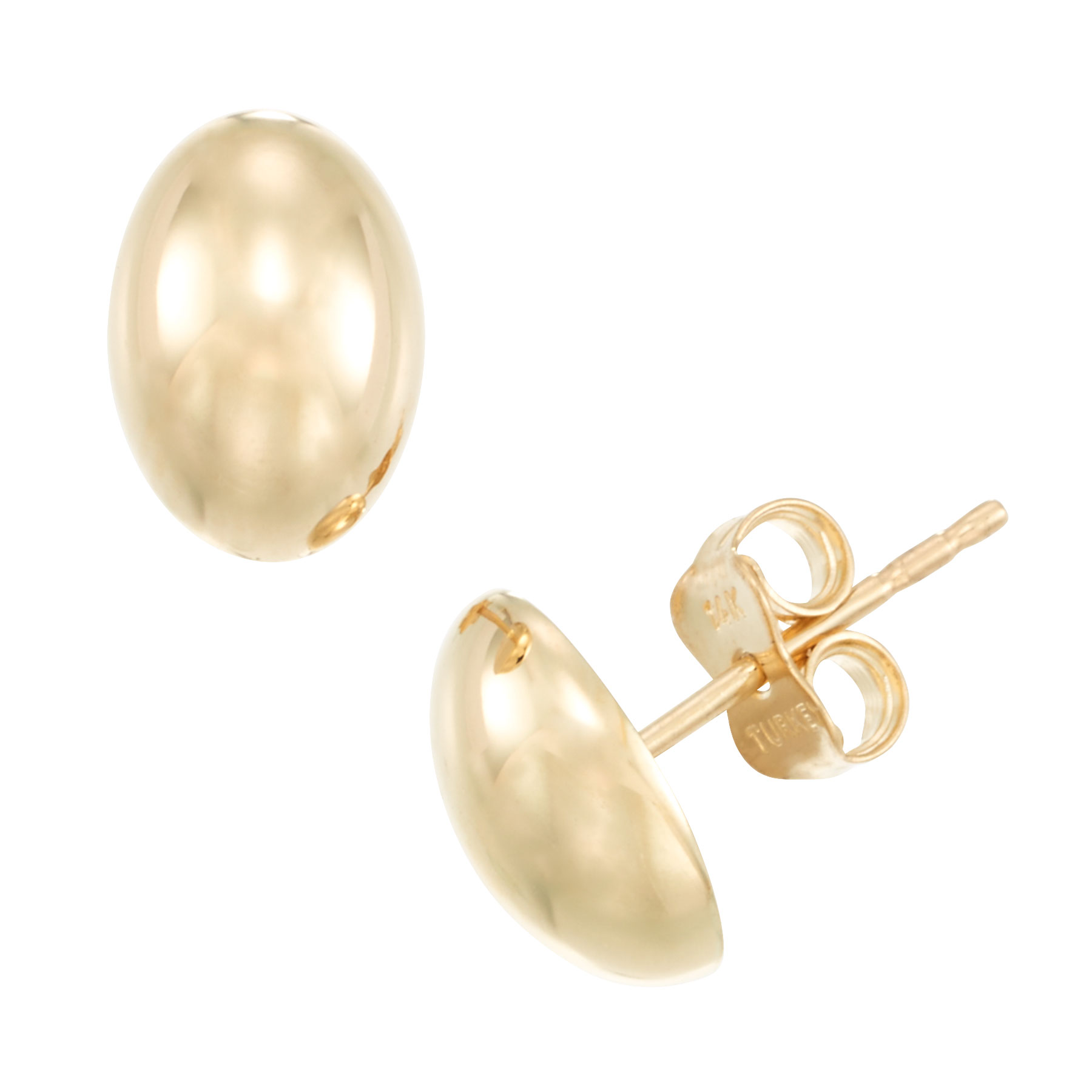 Oval High Polish Button Earrings | Costco