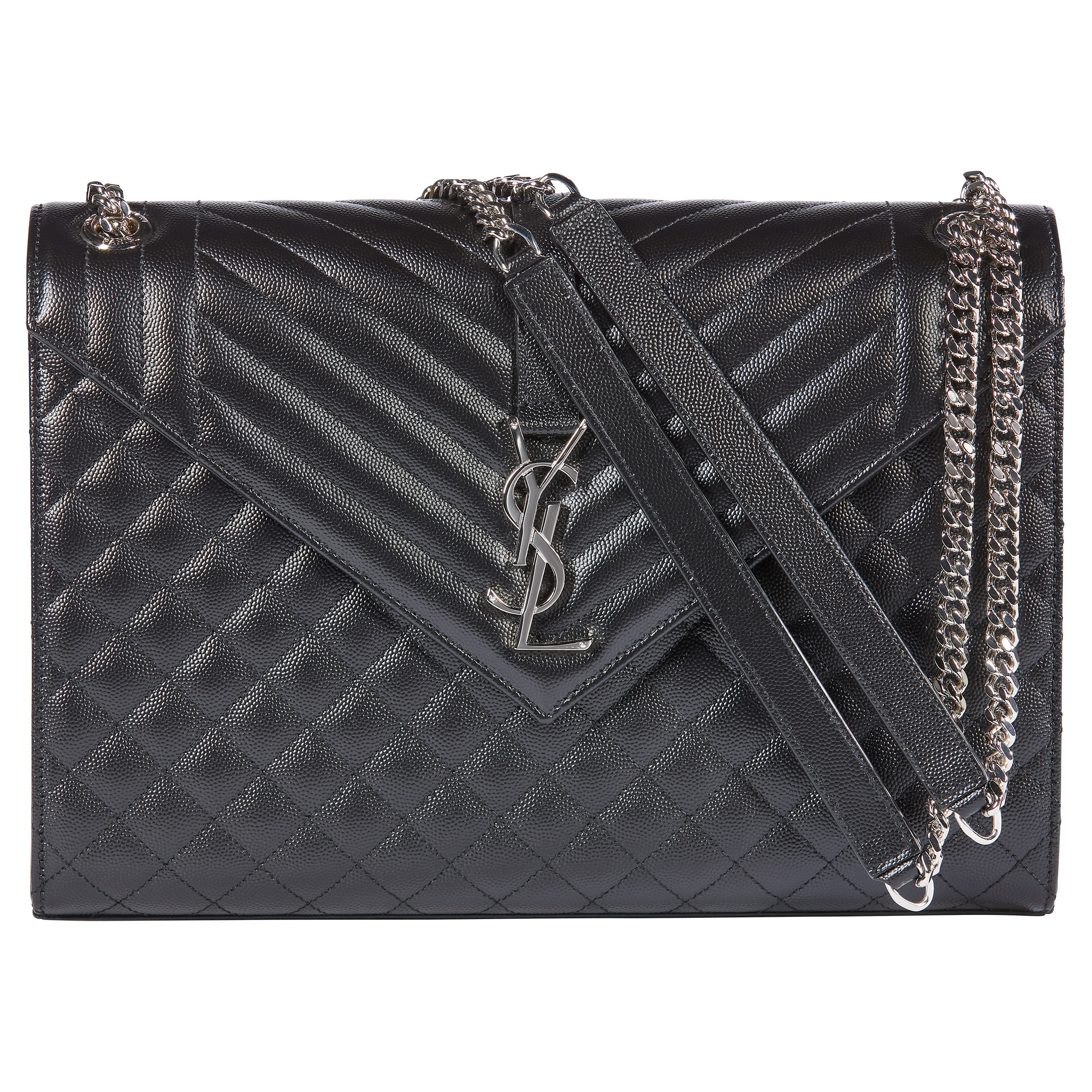 YSL LG Envelope Shoulder Bag, Black | Costco