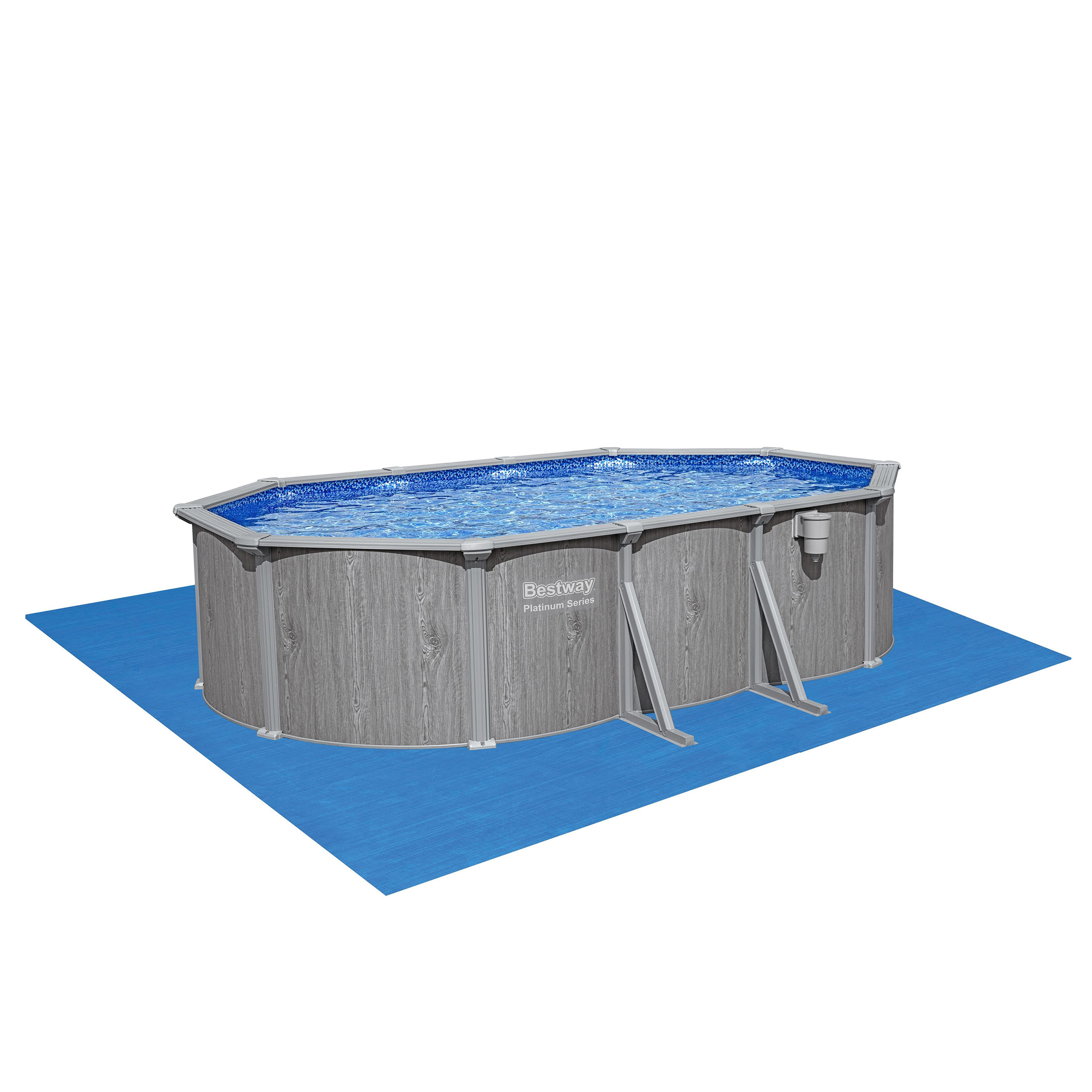Bestway Power Steel Oval Above-ground Pool - 5.50 m (18 ft) | Costco