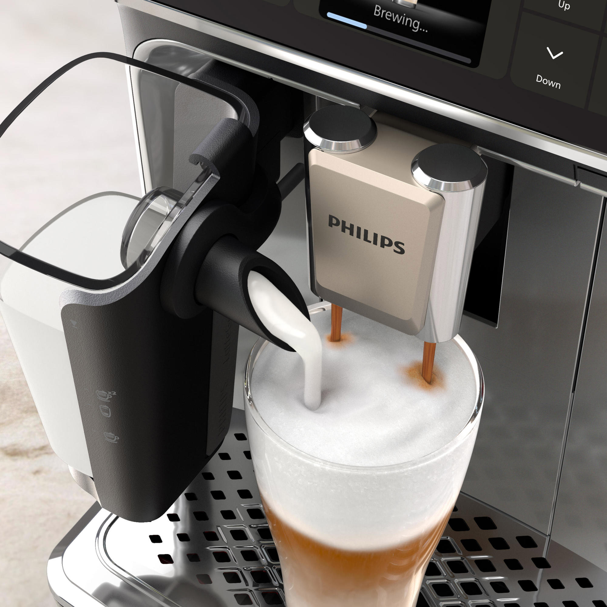Philips 4400 Full Auto Coffee and Espresso Machine, LatteGo Milk ...