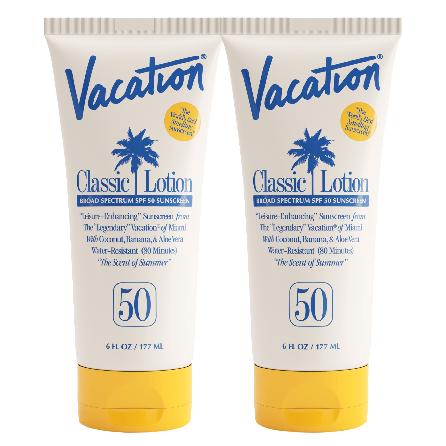 Vacation Classic Sunscreen Lotion, SPF 50, 6 fl oz Duo | Costco