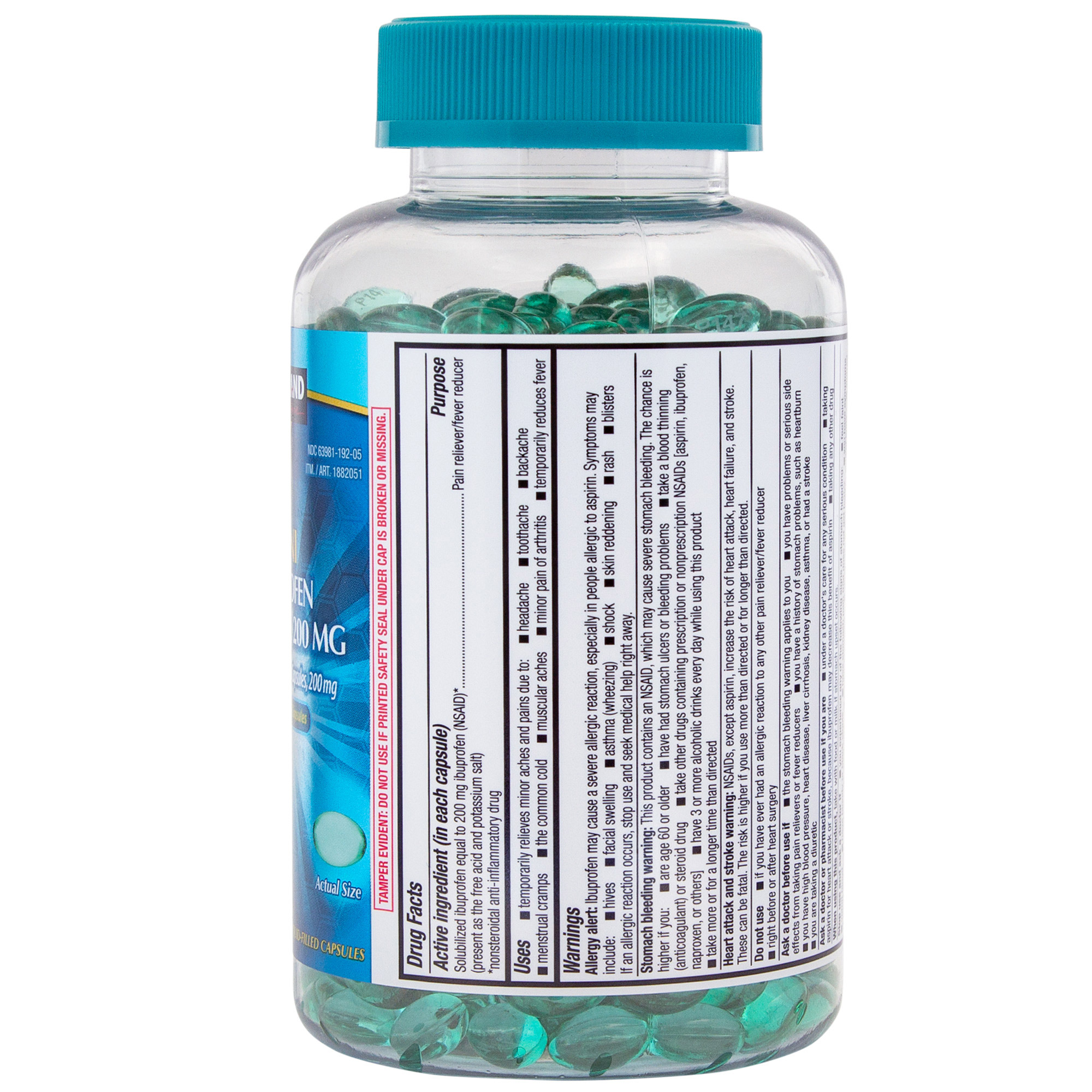Kirkland Signature Mini Ibuprofen 200 mg Liquid Gel Capsules, 500 Count ...