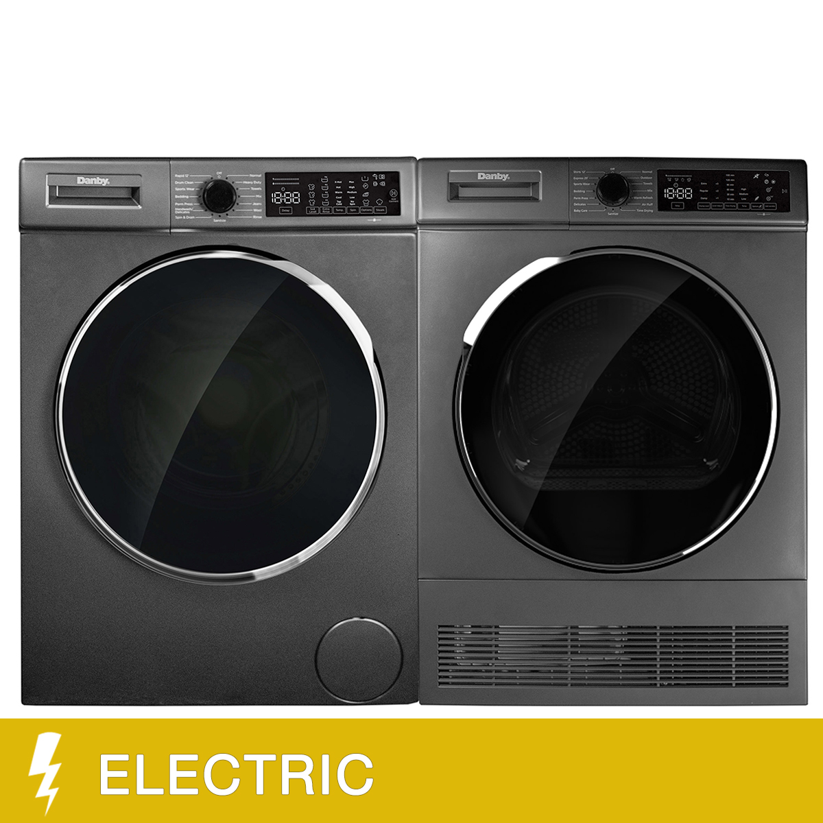 Danby European Made Laundry Bundle 2.2 cu. ft. Front Load Washer and 4. ...