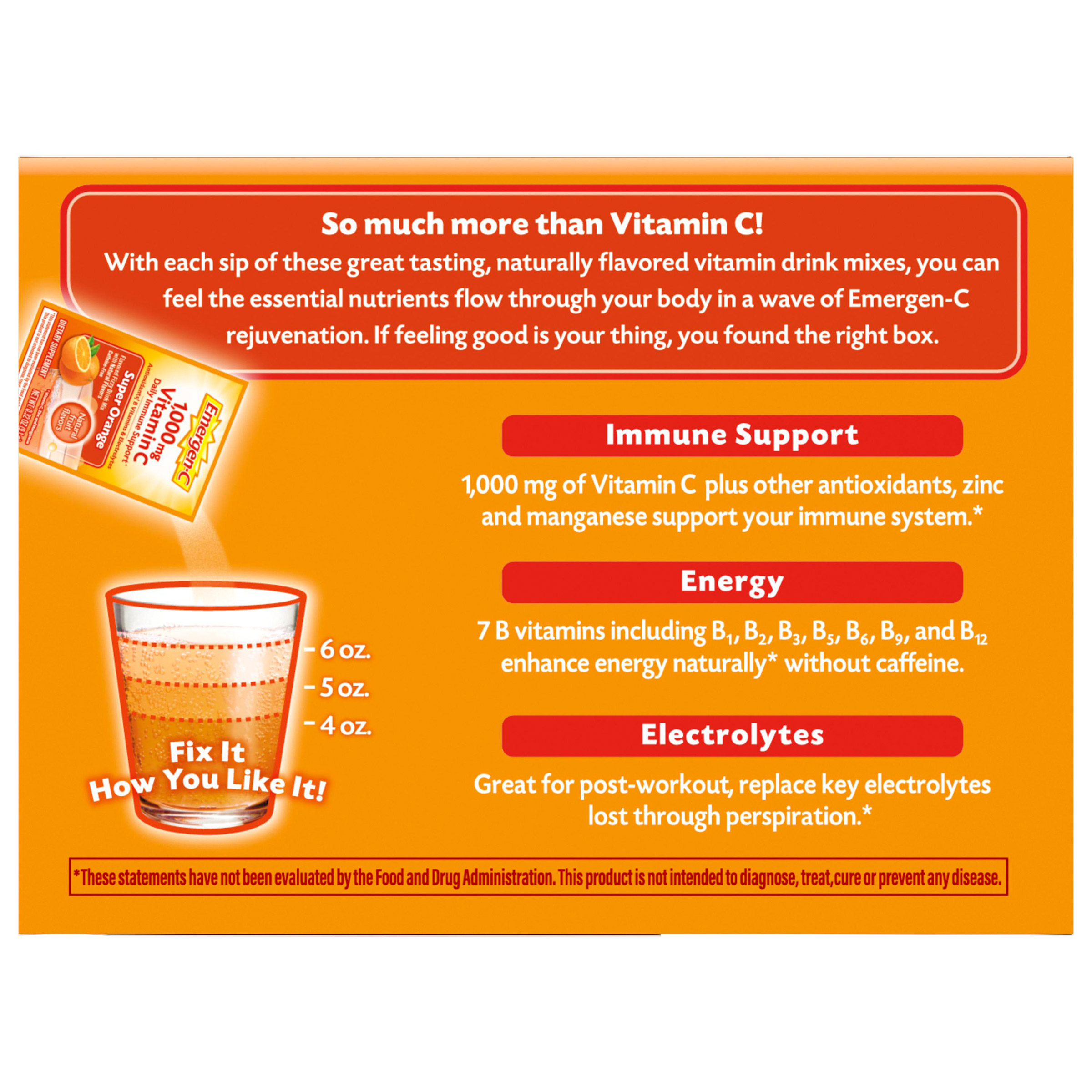 Emergen-C 1000 mg Vitamin C Daily Immune Support Fizzy Drink Mix ...