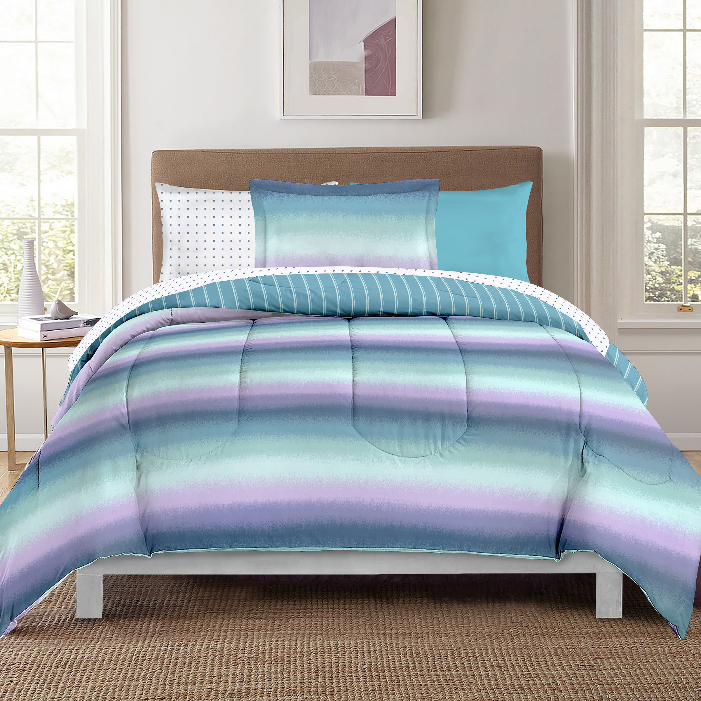 Berkshire Life Studio Style, Twin XL 8-piece Microfiber Comforter Set ...