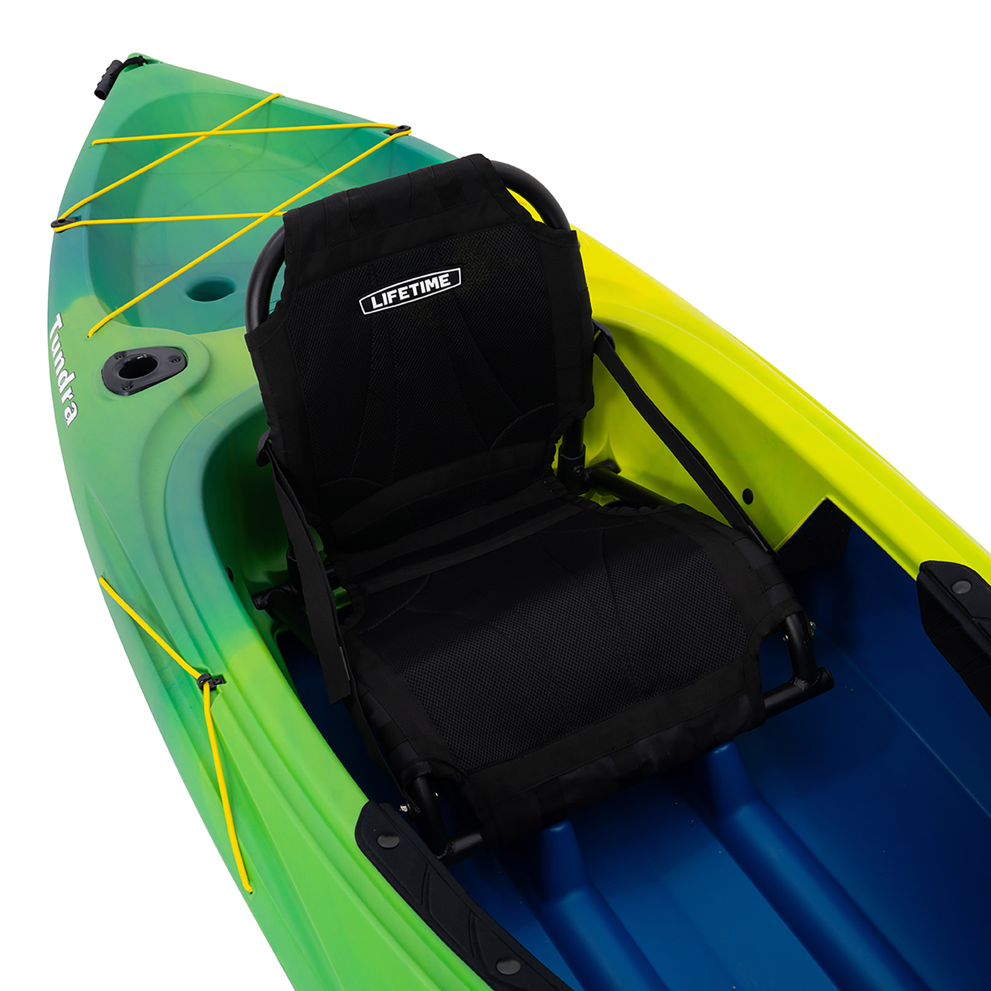 Lifetime Tundra 10'2” Sit-Inside Kayak with Paddle and Cartop Carrier ...