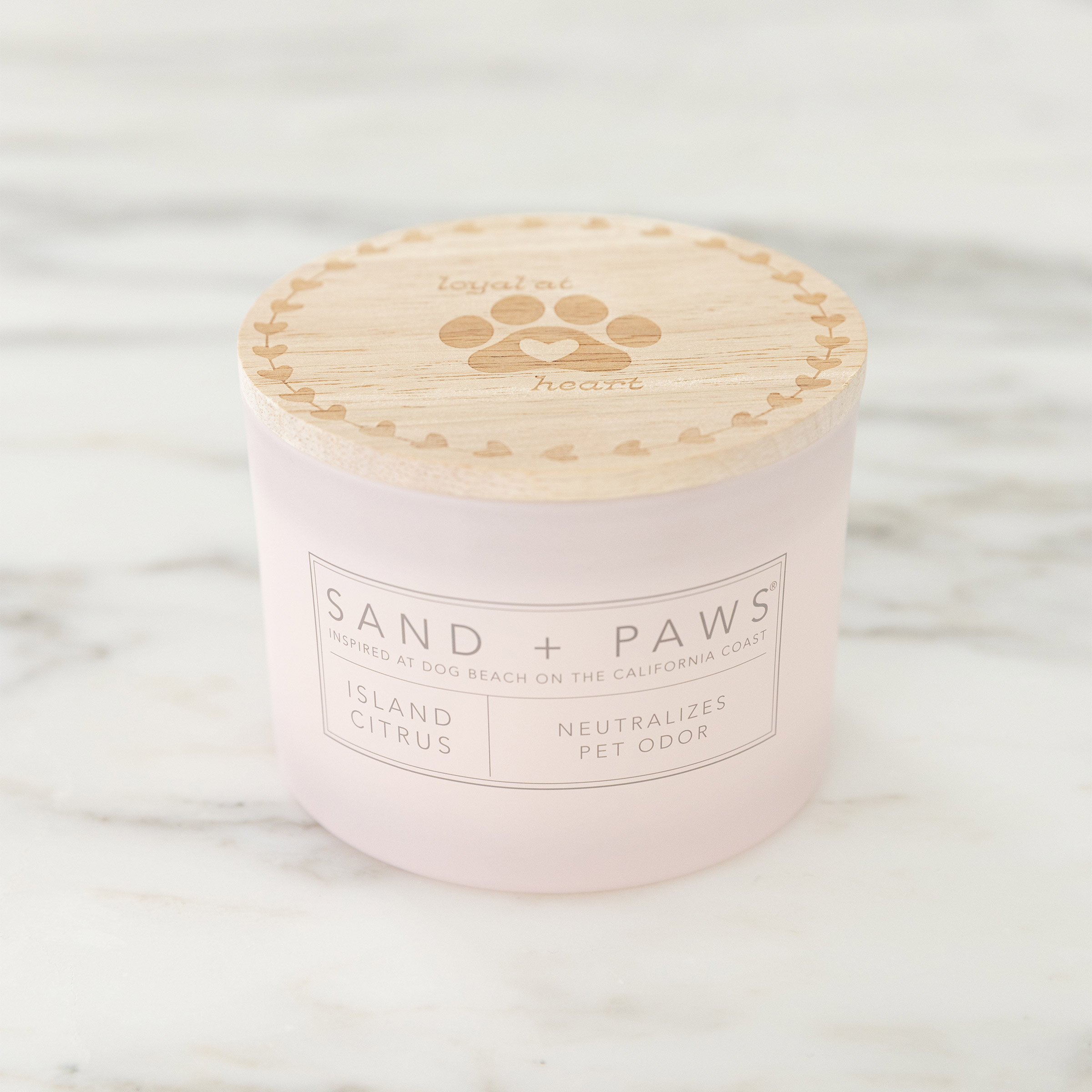 Sand + Paws 12 oz. Candles with Carved Wood Lids, Set of 3 | Costco