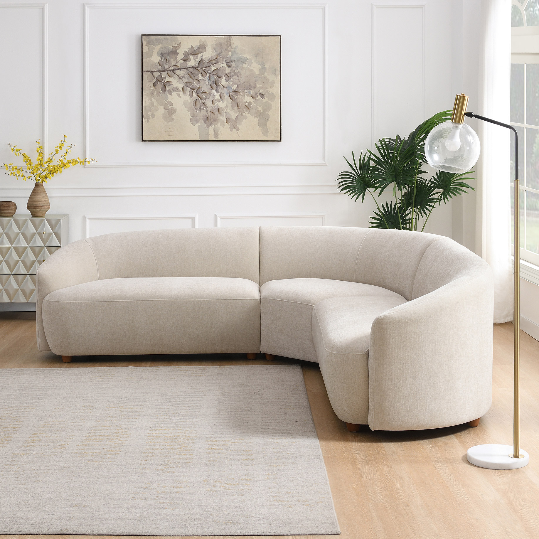 Dolen Curved Fabric Sectional | Costco