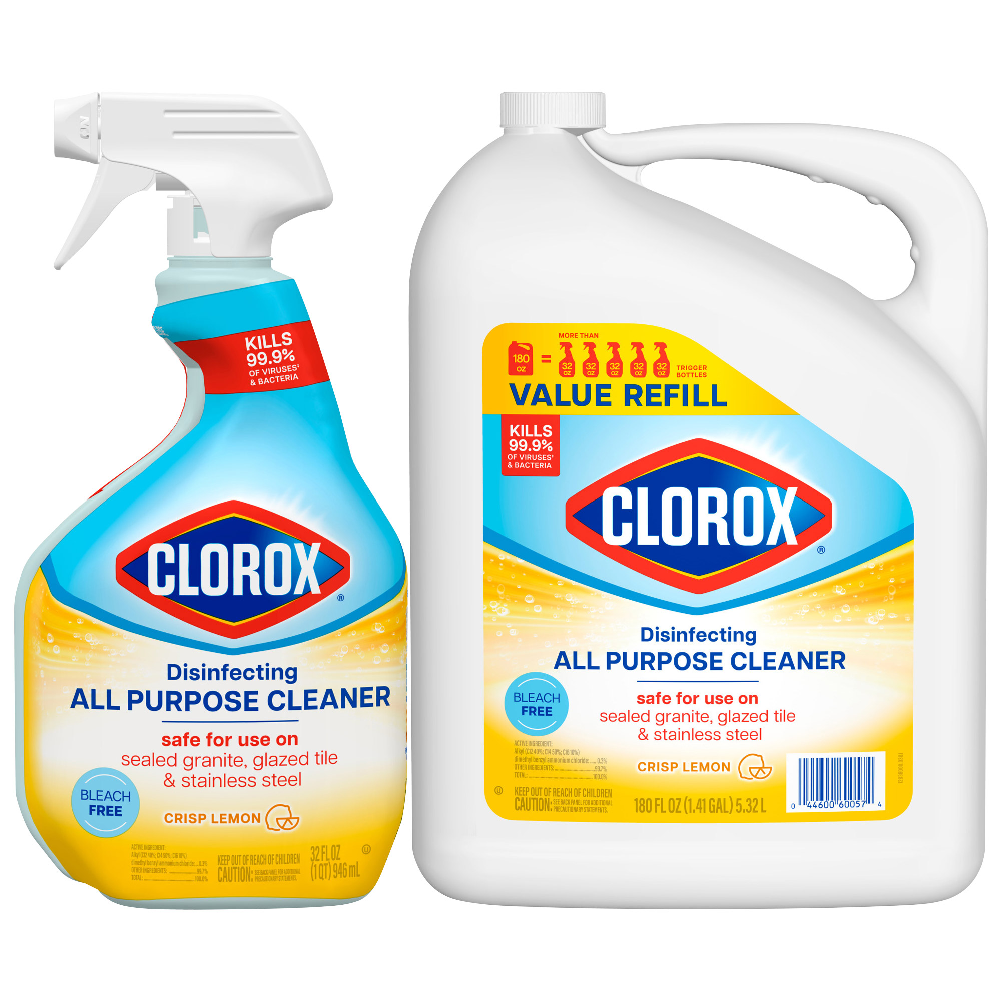 Clorox Disinfecting All Purpose Cleaner, Crisp Lemon, 32 fl oz Spray ...